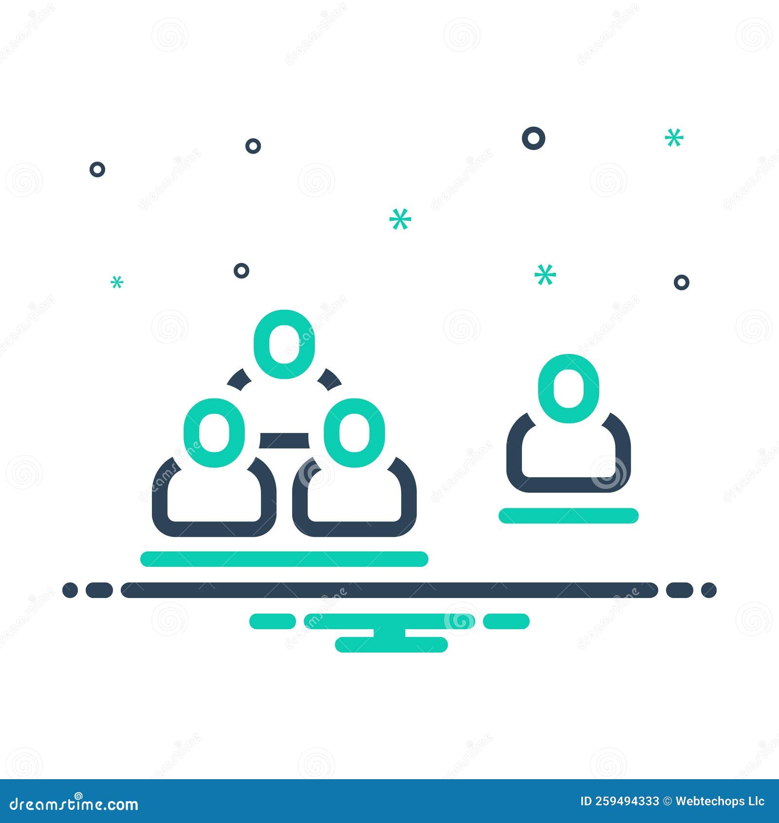 Mix Icon for Minority, Opposition and Group Stock Illustration ...