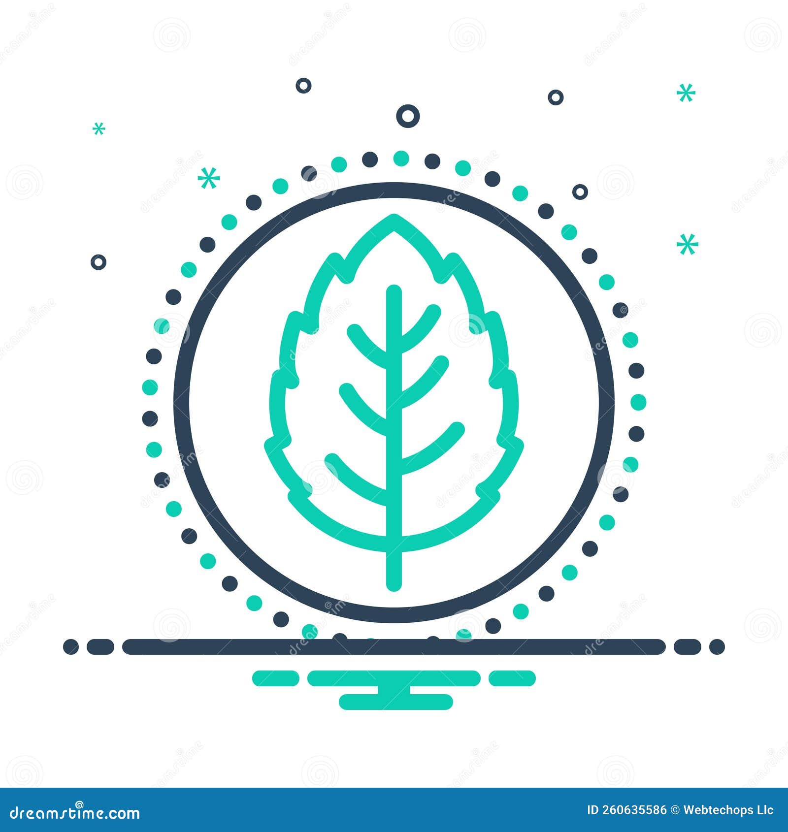 Mix Icon for Mint, Peppermint and Mentha Stock Vector - Illustration of ...
