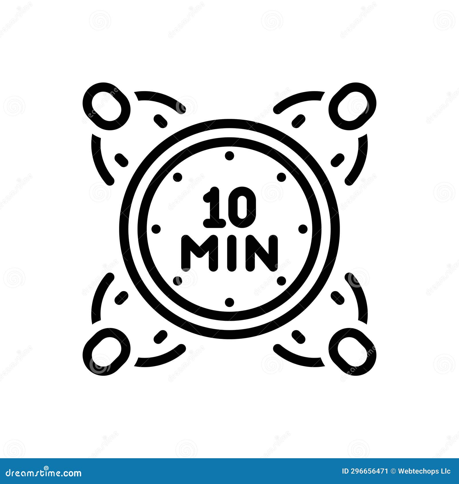 Black Line Icon for Minutes, Employee and Discussion Stock Vector ...