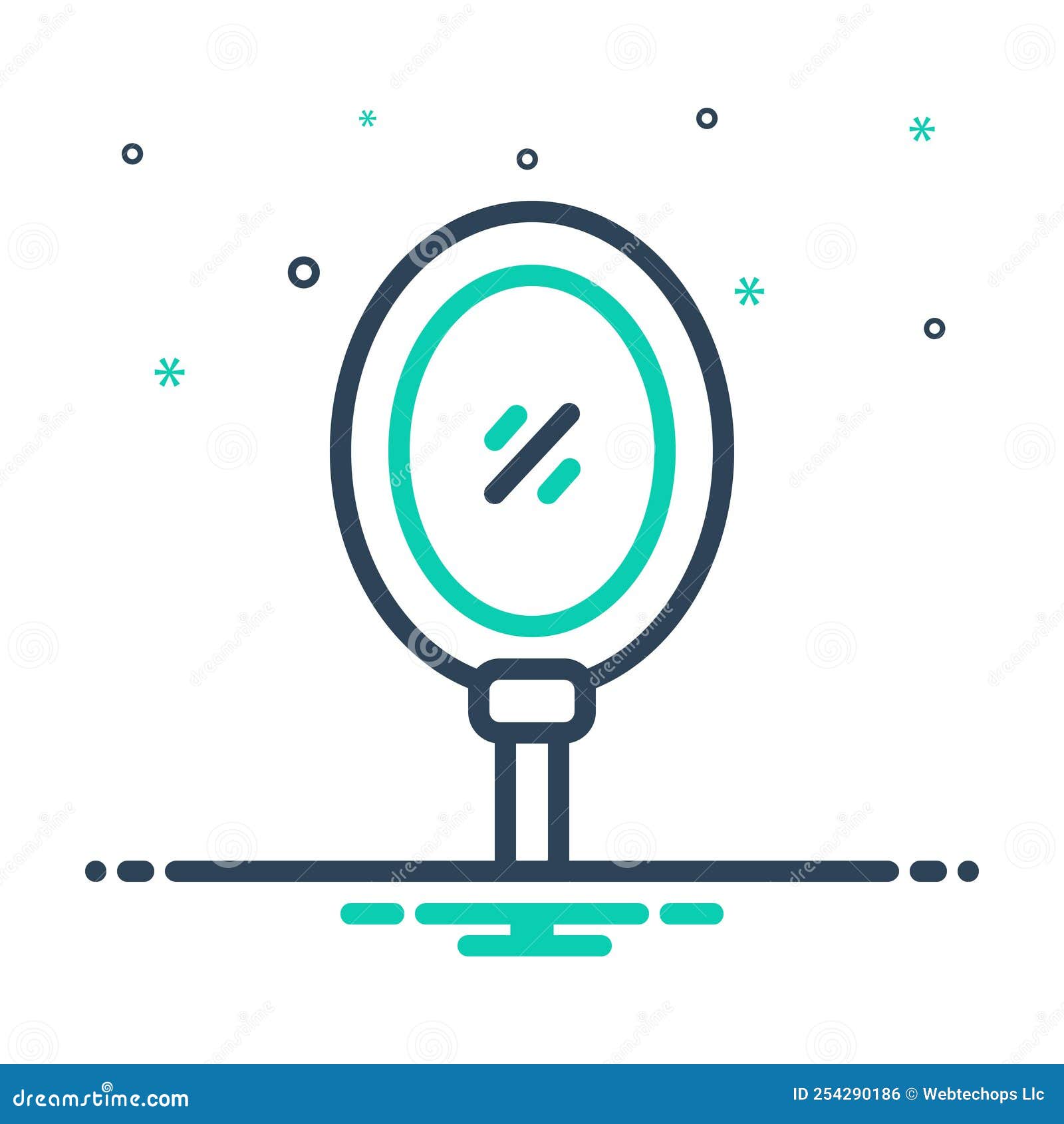 Mix Icon for Mirror, Reflector and Makeup Stock Vector - Illustration ...
