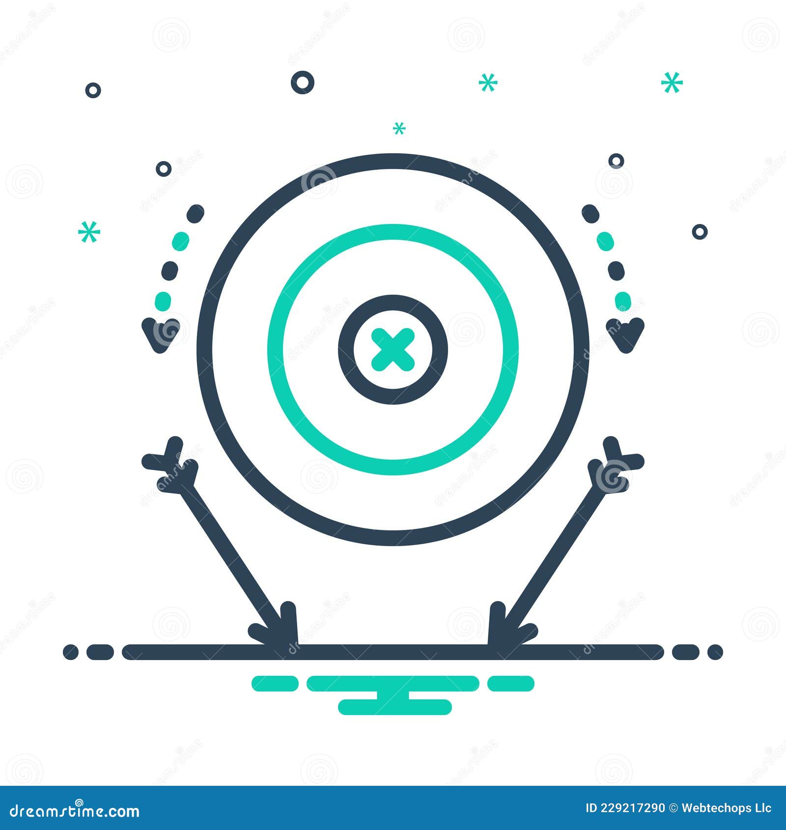 Mix Icon for Miss, Fail and Tarrow Stock Vector - Illustration of ...