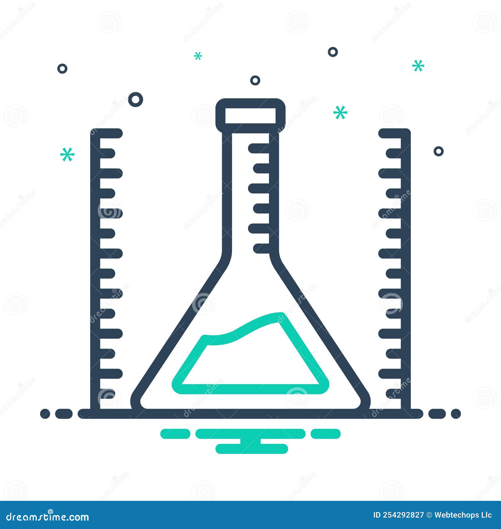 Mix Icon for Ml, Liquid and Chemical Stock Illustration - Illustration ...