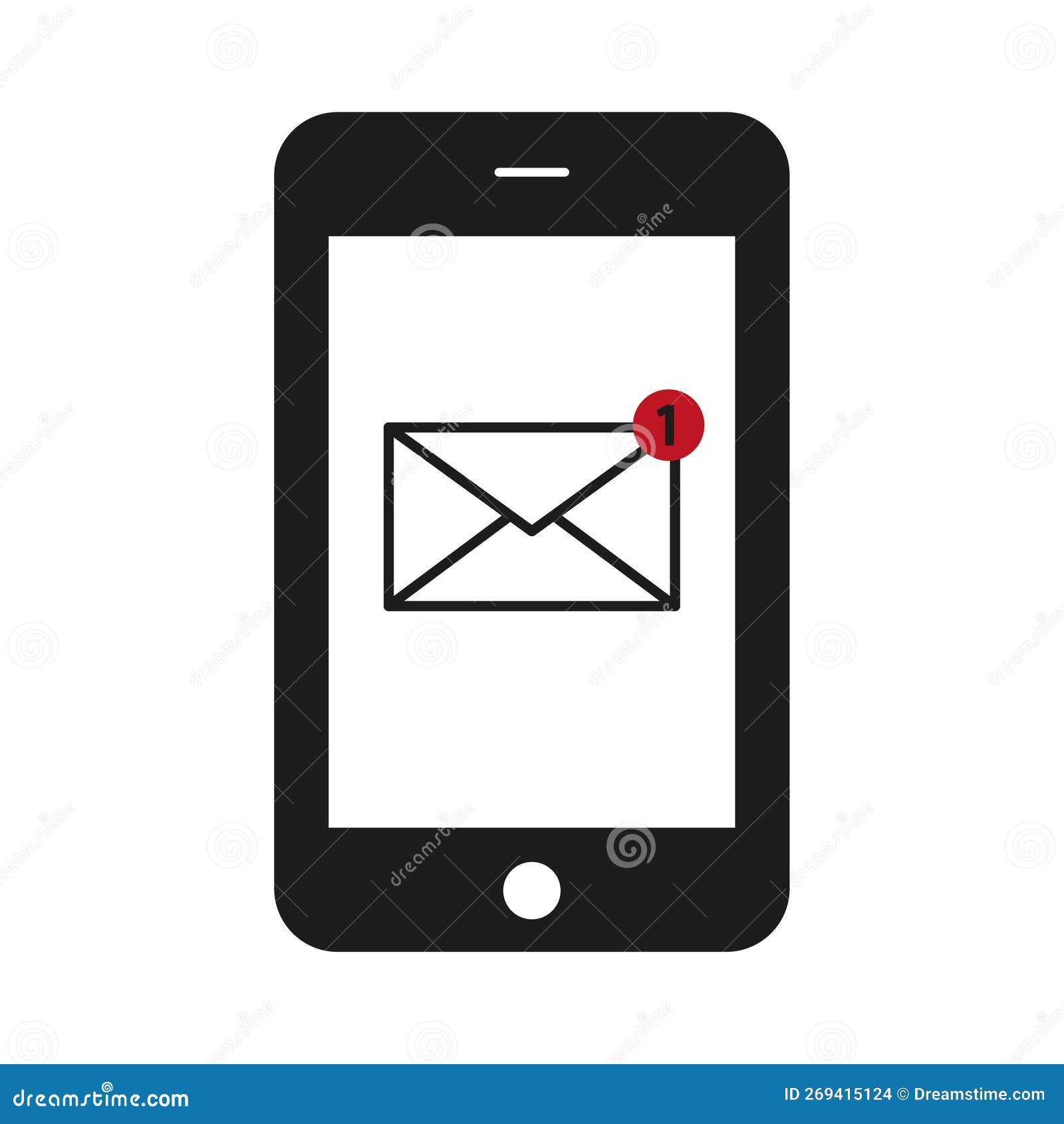 Icon Mobile Phone Message. Vector Illustration Stock Vector ...