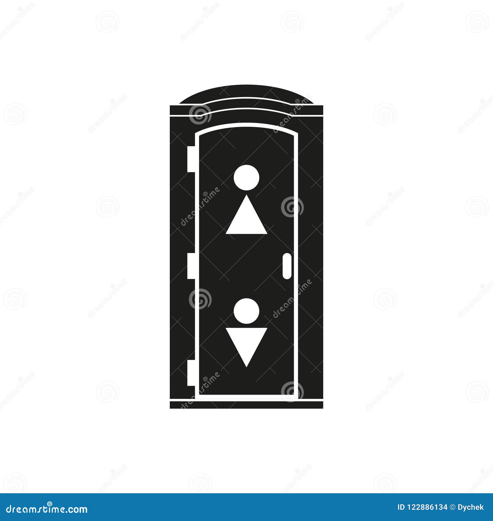 Icon of Mobile Portable Toilet. Simple Vector Illustration. Stock ...