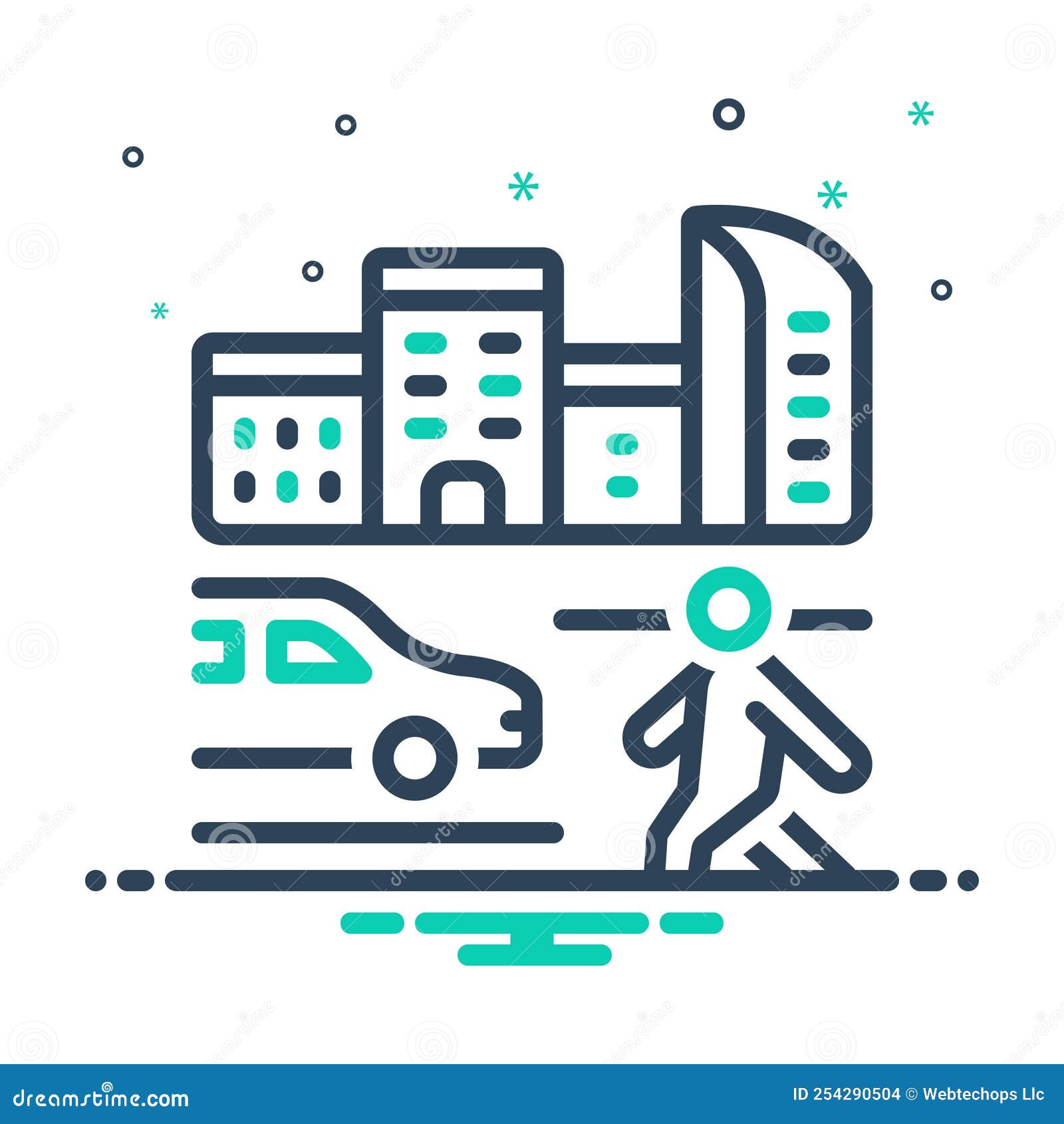 Mix Icon for Mobility, Auto and Transport Stock Vector - Illustration ...