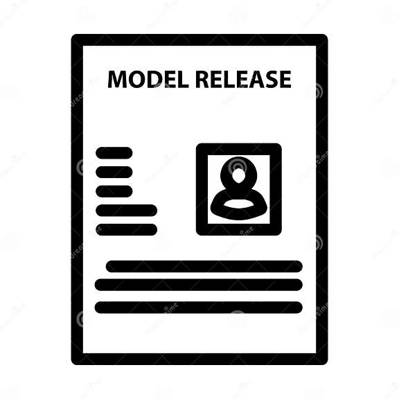 Icon of Model Release Document Stock Vector - Illustration of legal ...
