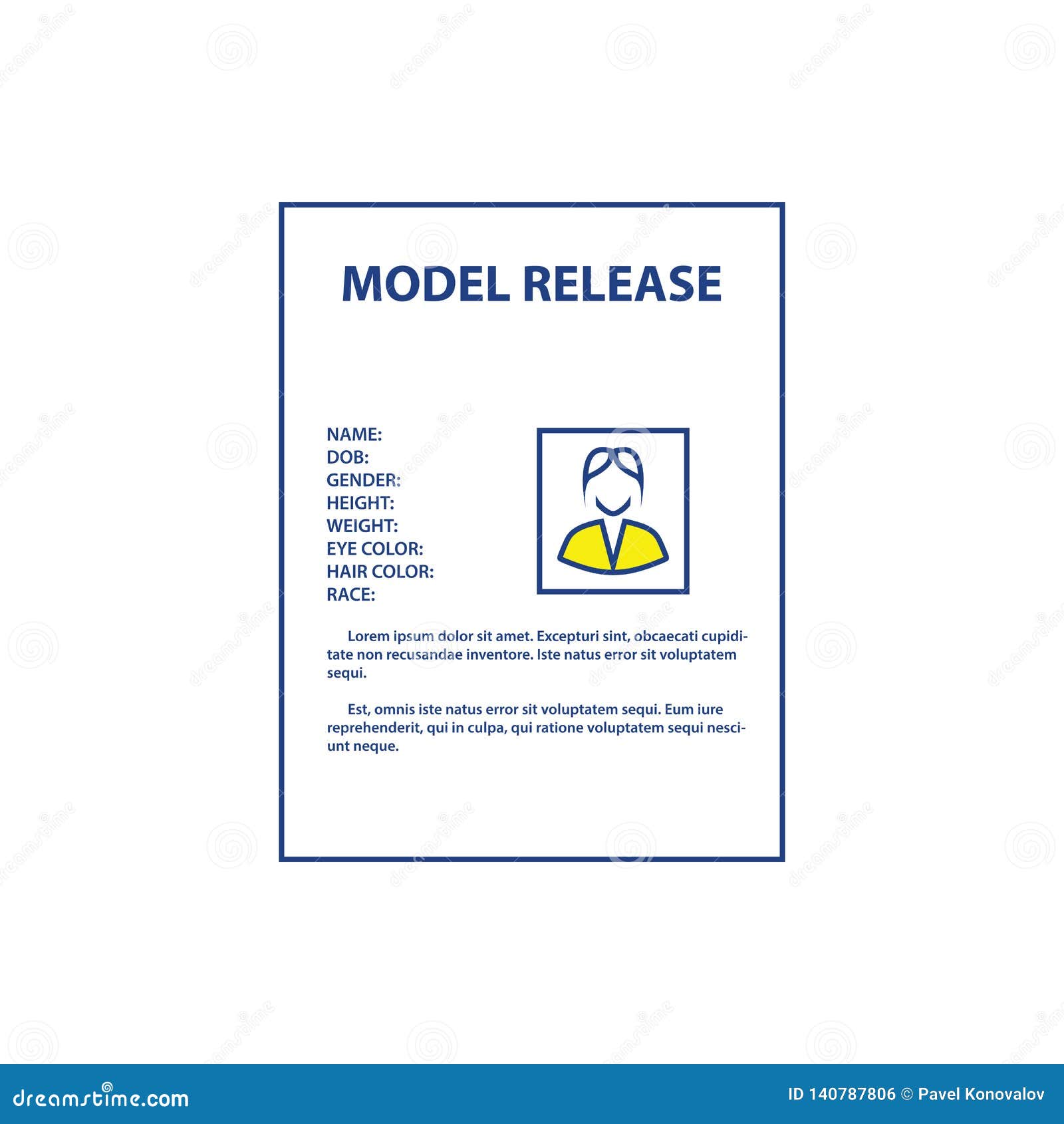 Icon of Model Release Document Stock Vector - Illustration of thin ...