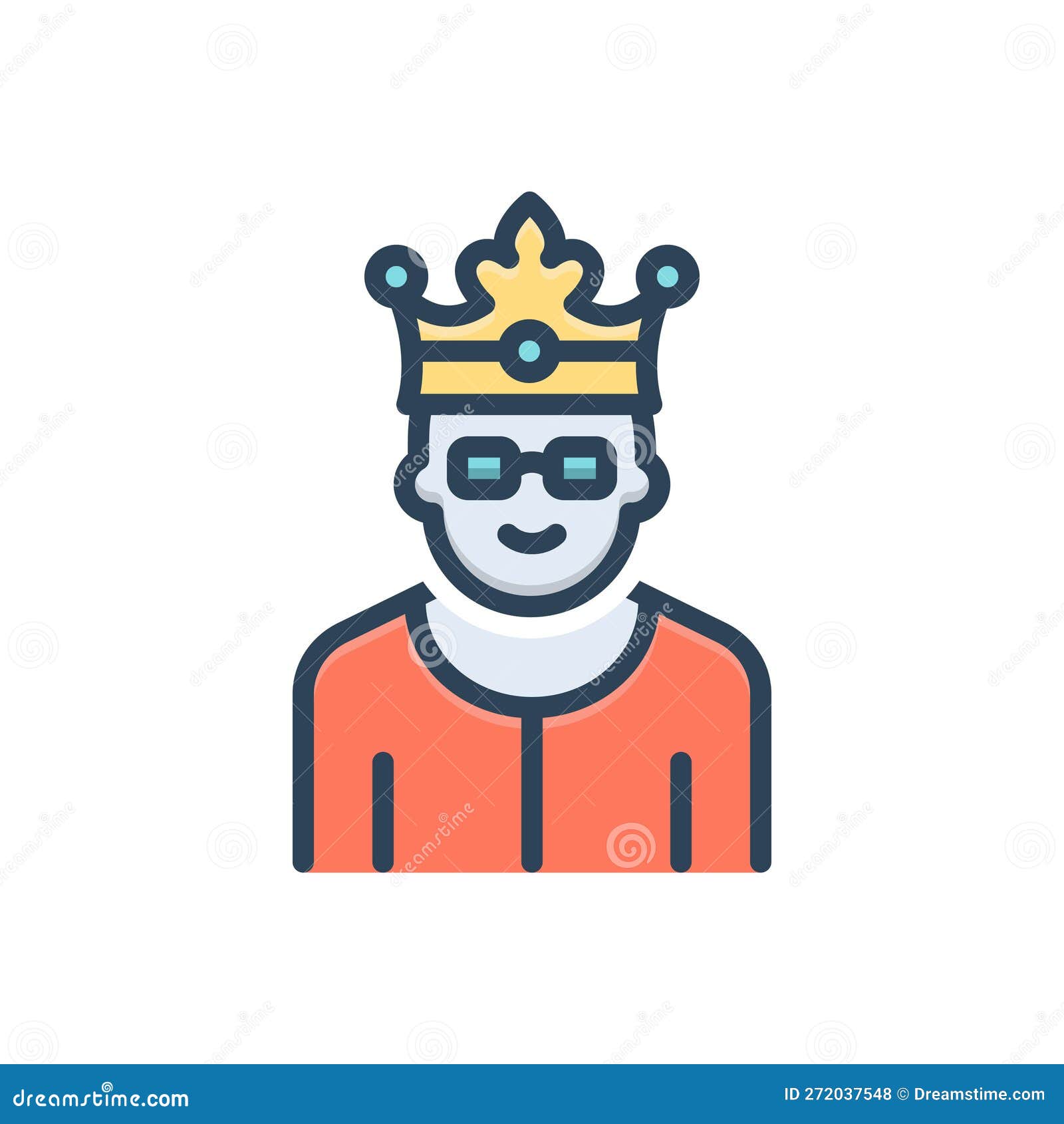 Color Illustration Icon for Moderator, Mediator and Ruler Stock ...