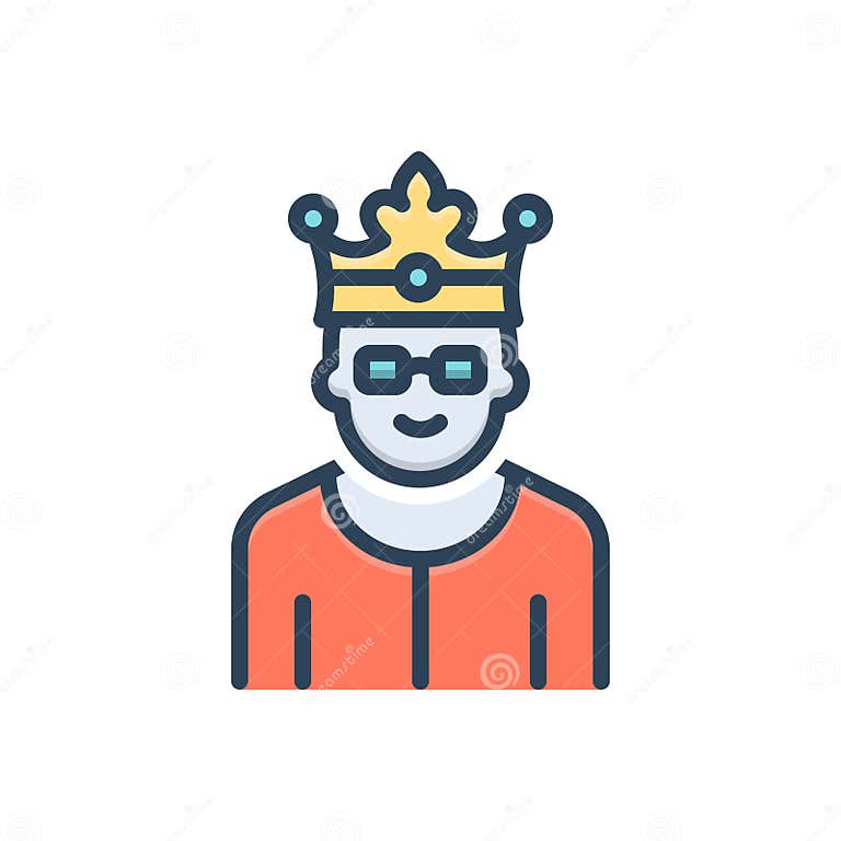 Color Illustration Icon for Moderator, Mediator and Ruler Stock ...