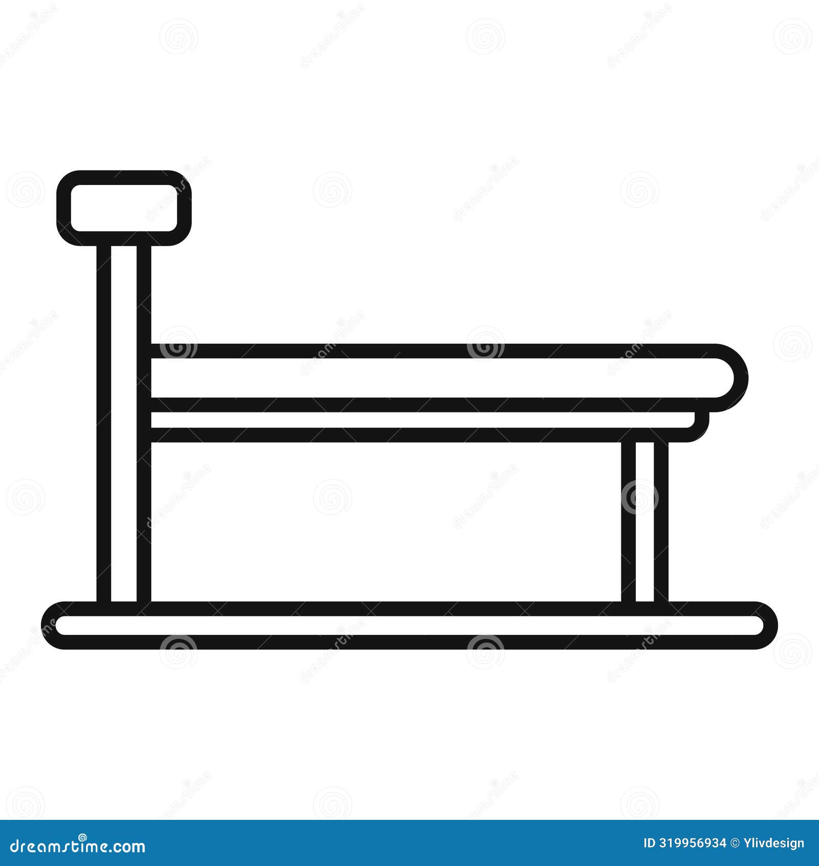 Icon of Modern Bench in Linear Style Stock Vector - Illustration of ...