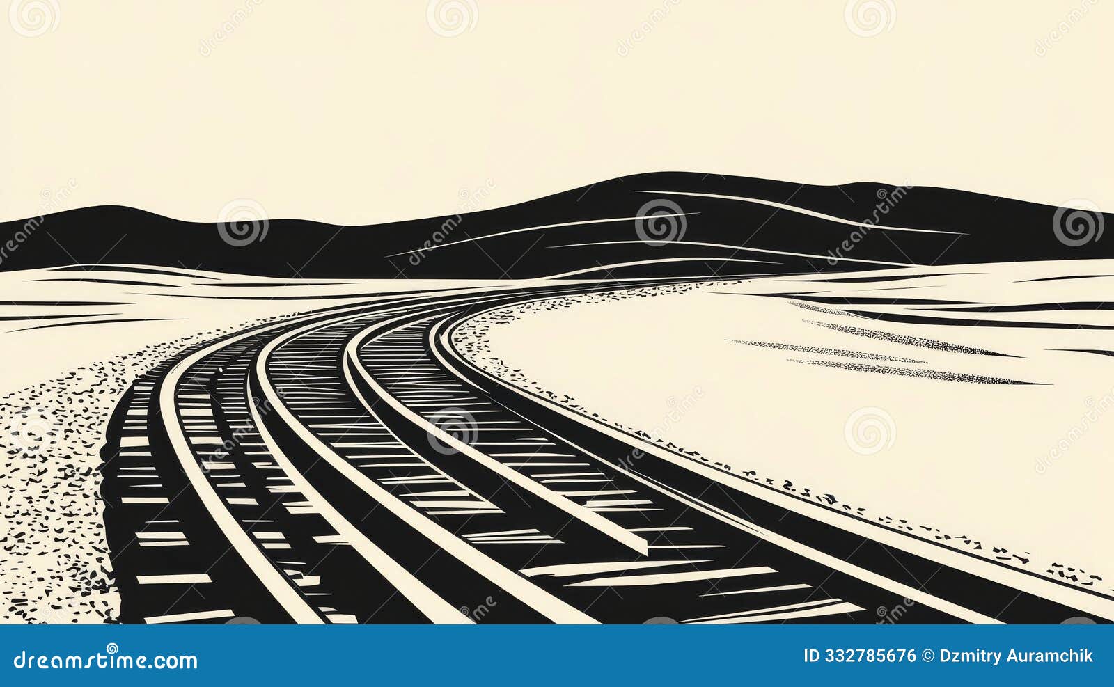 Icon of a Modern Railroad Train Track. Round Circular Curve Railroad ...