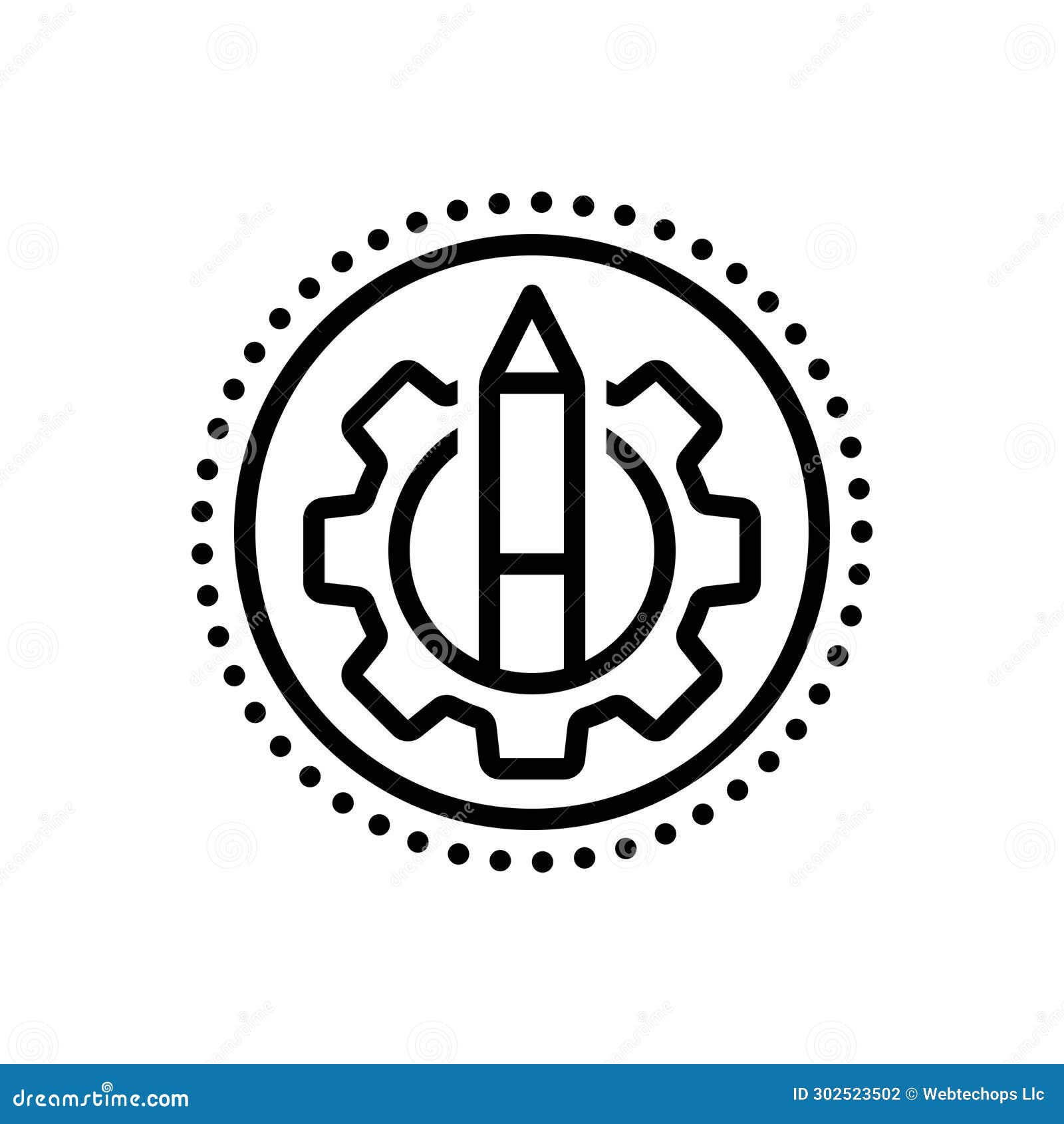 Black Line Icon for Modified, Improved and Setting Stock Vector ...