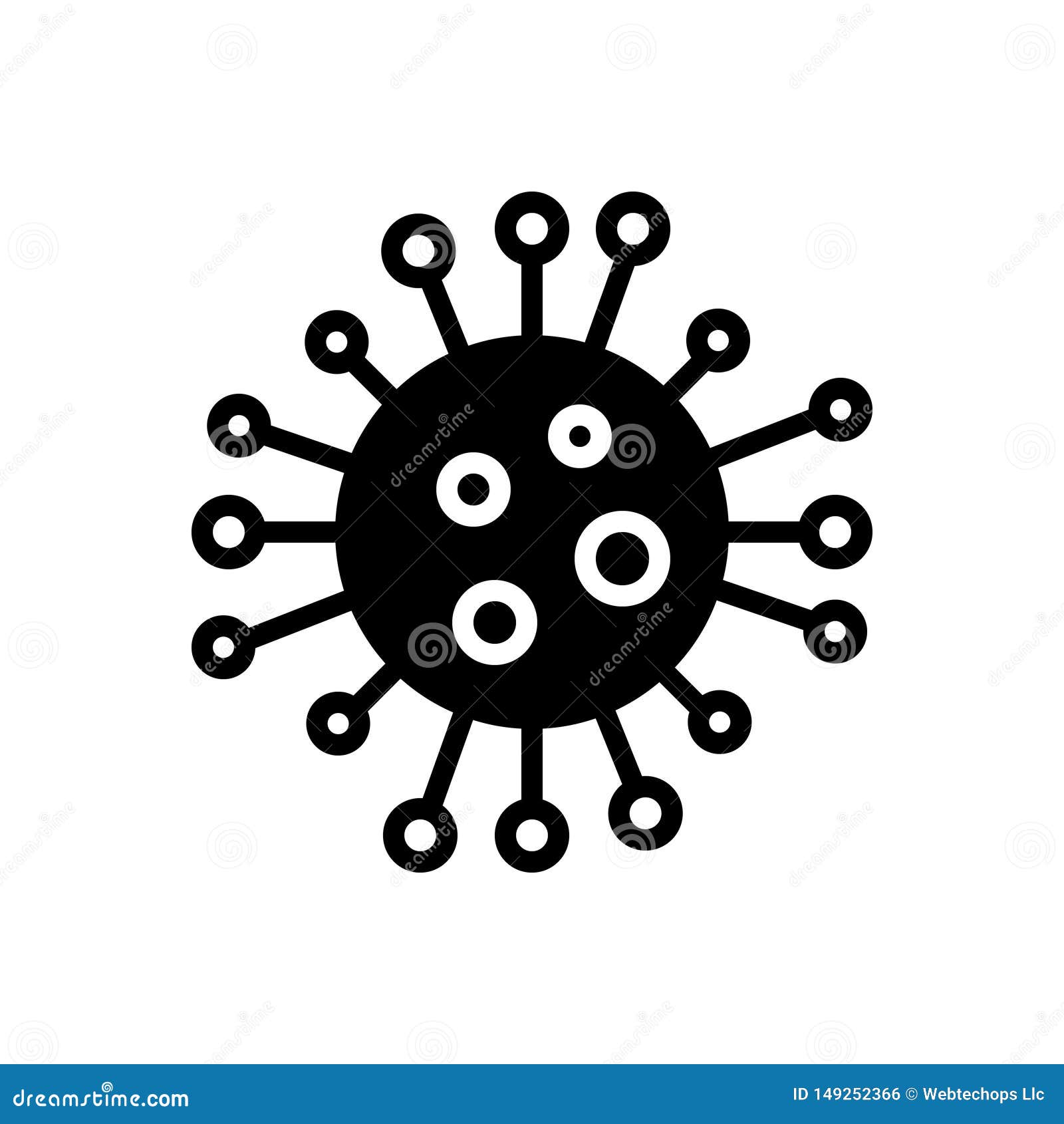 Black Solid Icon for Molds, Shape and Fungi Stock Vector - Illustration ...