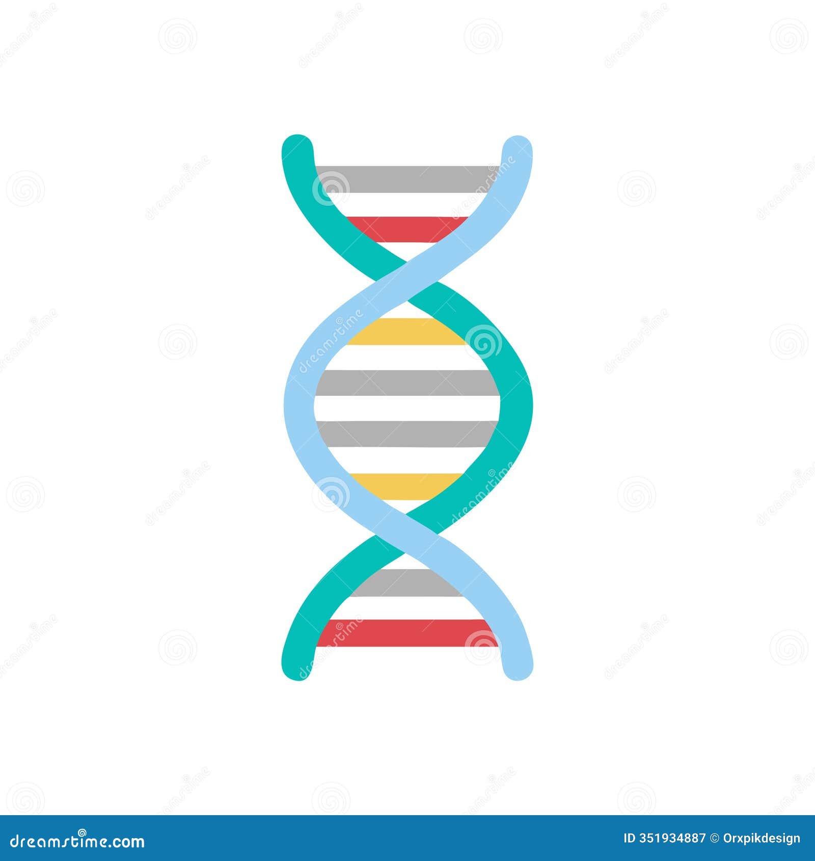 Molecular Biology Illustration Shows DNA Structure. 3D Rendering Of DNA ...