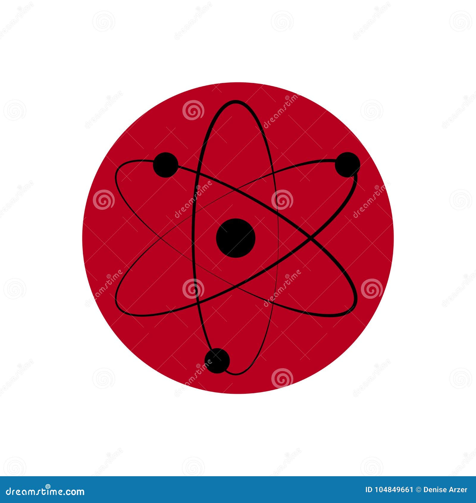 Icon of a molecule. stock illustration. Illustration of black - 104849661