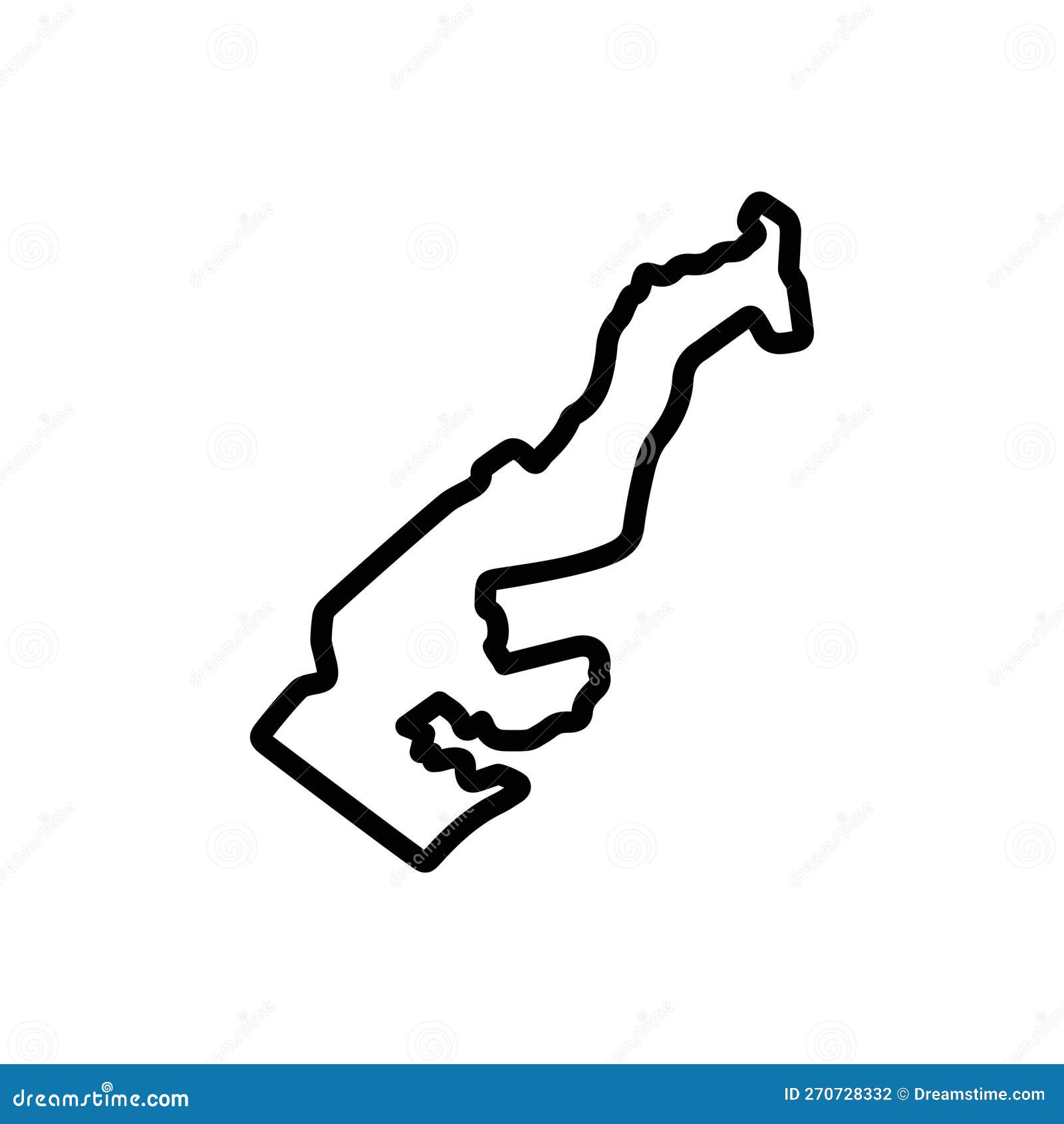 Black Line Icon for Monaco, Map and Country Stock Vector - Illustration ...