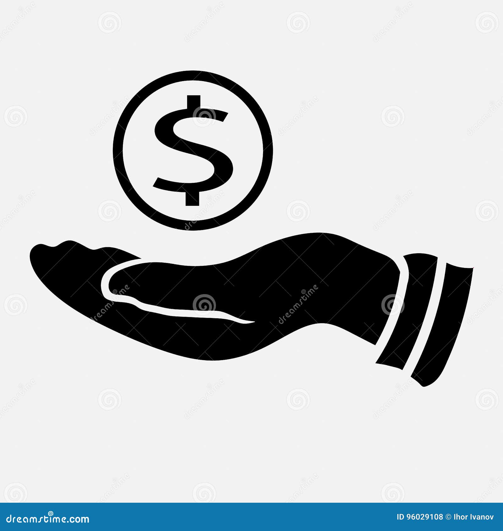 Icon Money in Hand, Icon Take the Money Stock Illustration ...