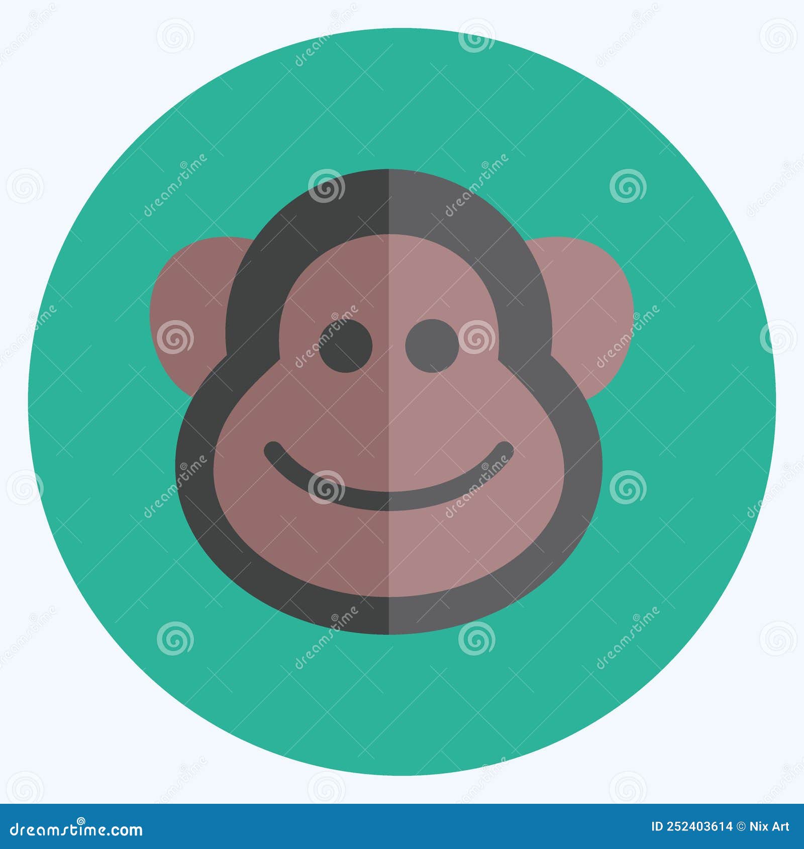 Icon Monkey. Suitable for Animal Symbol. Flat Style. Simple Design ...