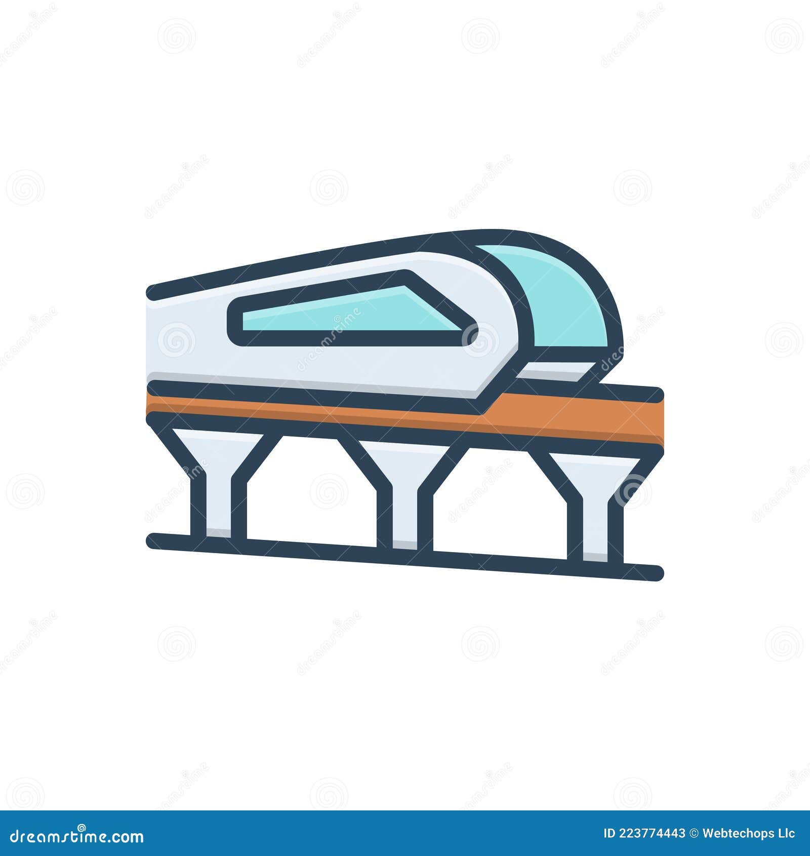 Color Illustration Icon for Monorail, Carriage and Journey Stock ...