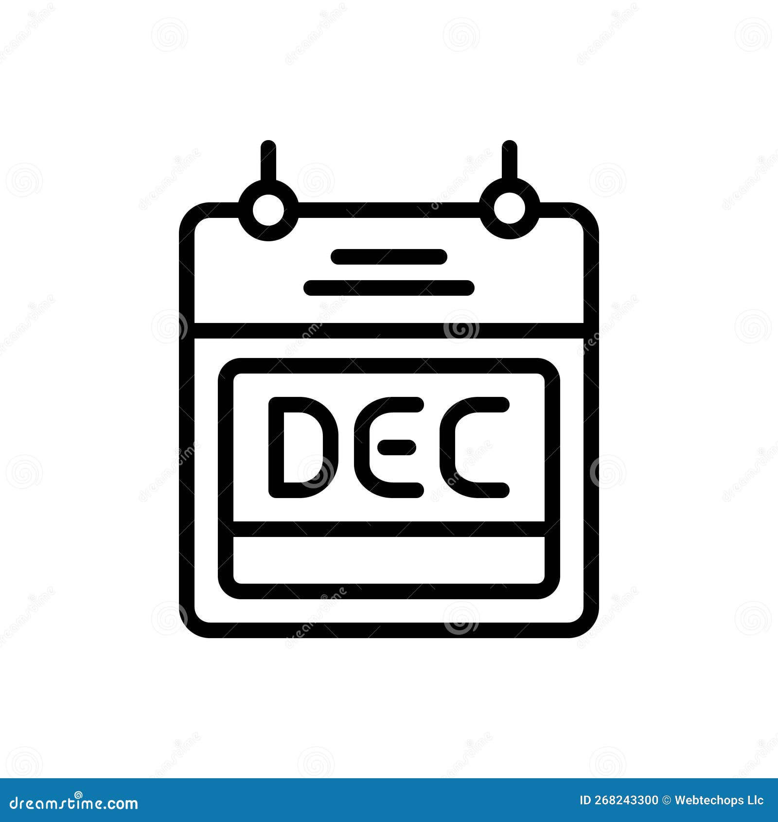 Black Line Icon for Month, Calendar and Date Stock Illustration ...