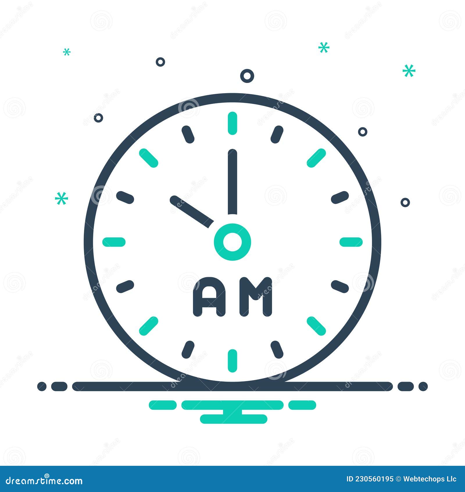 Mix Icon for am, Morning and Clock Stock Vector - Illustration of ...