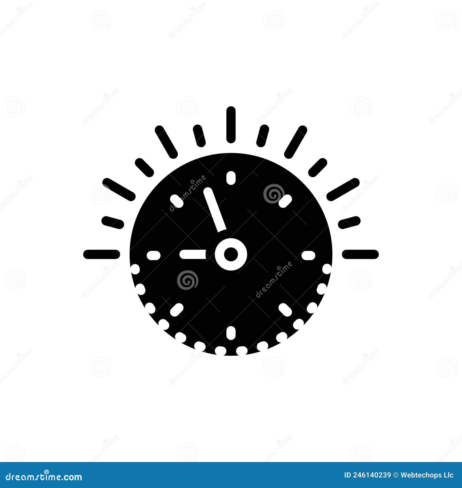 Black Solid Icon for am, Morning and Clock Stock Vector - Illustration ...