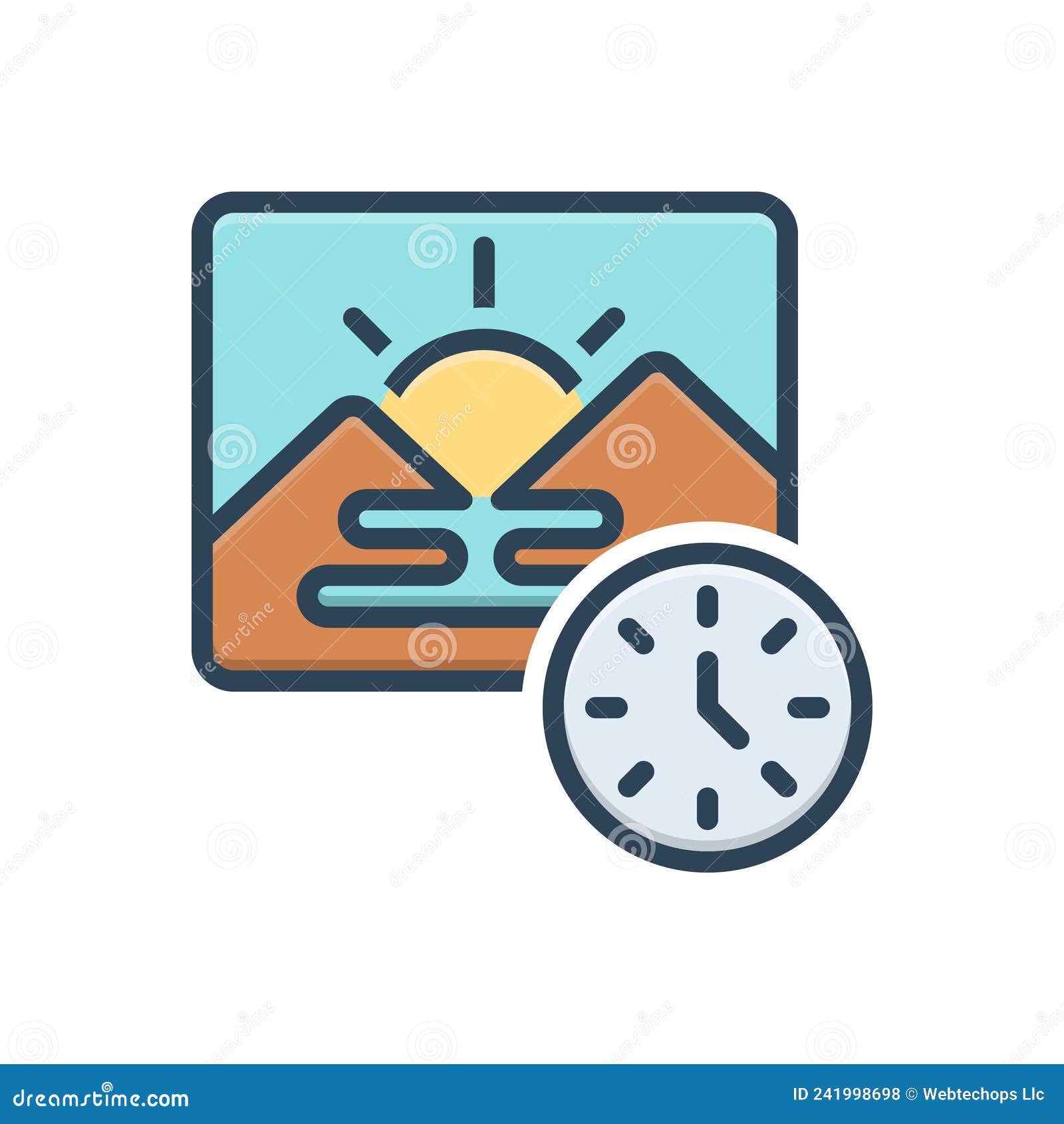 Color Illustration Icon for Morning, before Noon and Dawn Stock ...