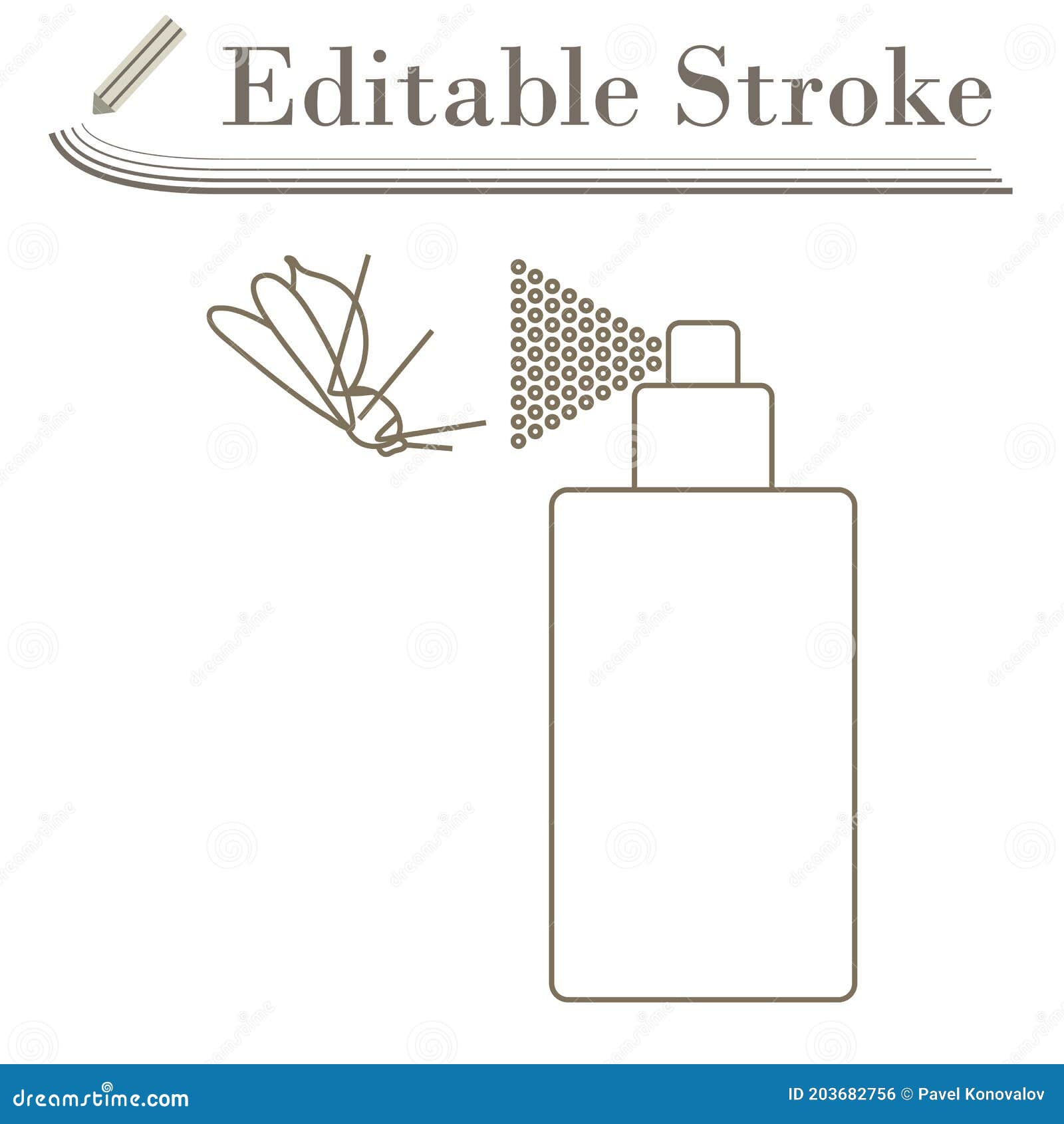 Icon of Mosquito Spray stock vector. Illustration of care - 203682756