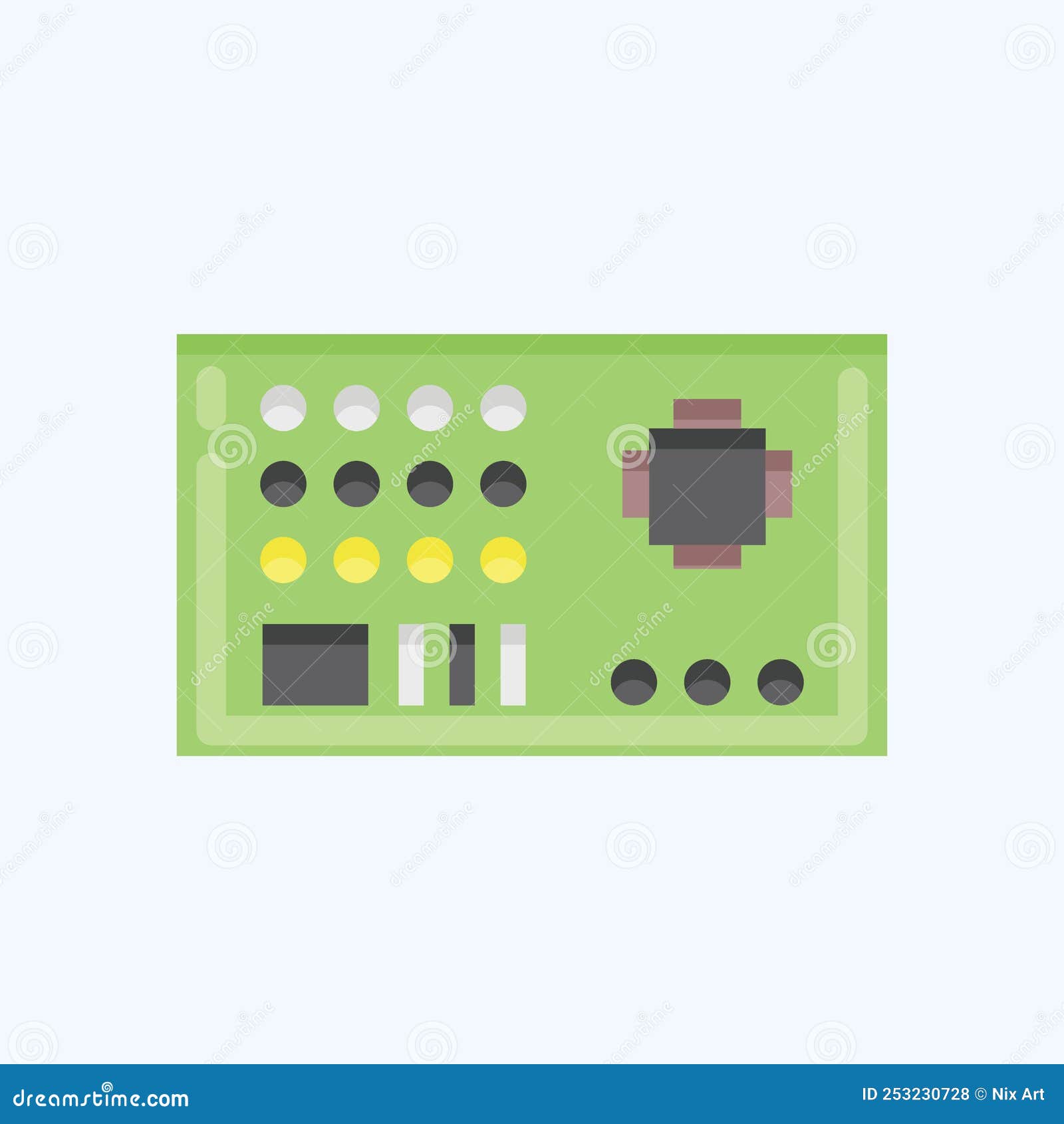 Icon Motherboard. Suitable for Computer Components Symbol. Flat Style ...