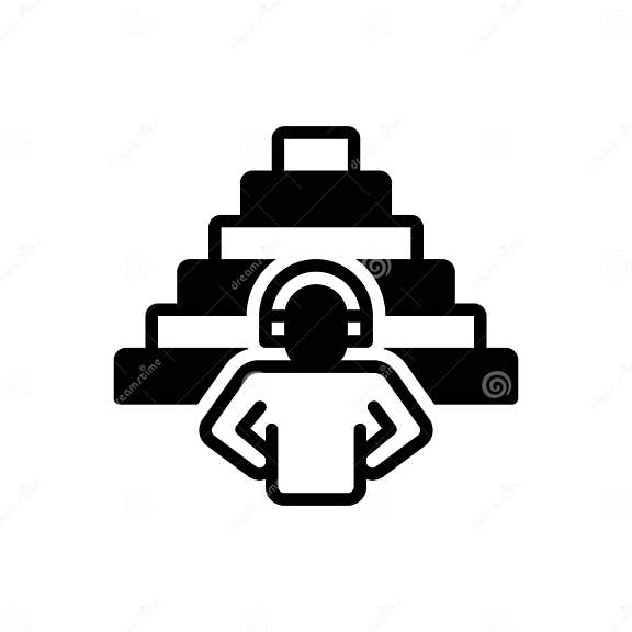 Black Solid Icon for Motivation, Incentive and Willpower Stock ...