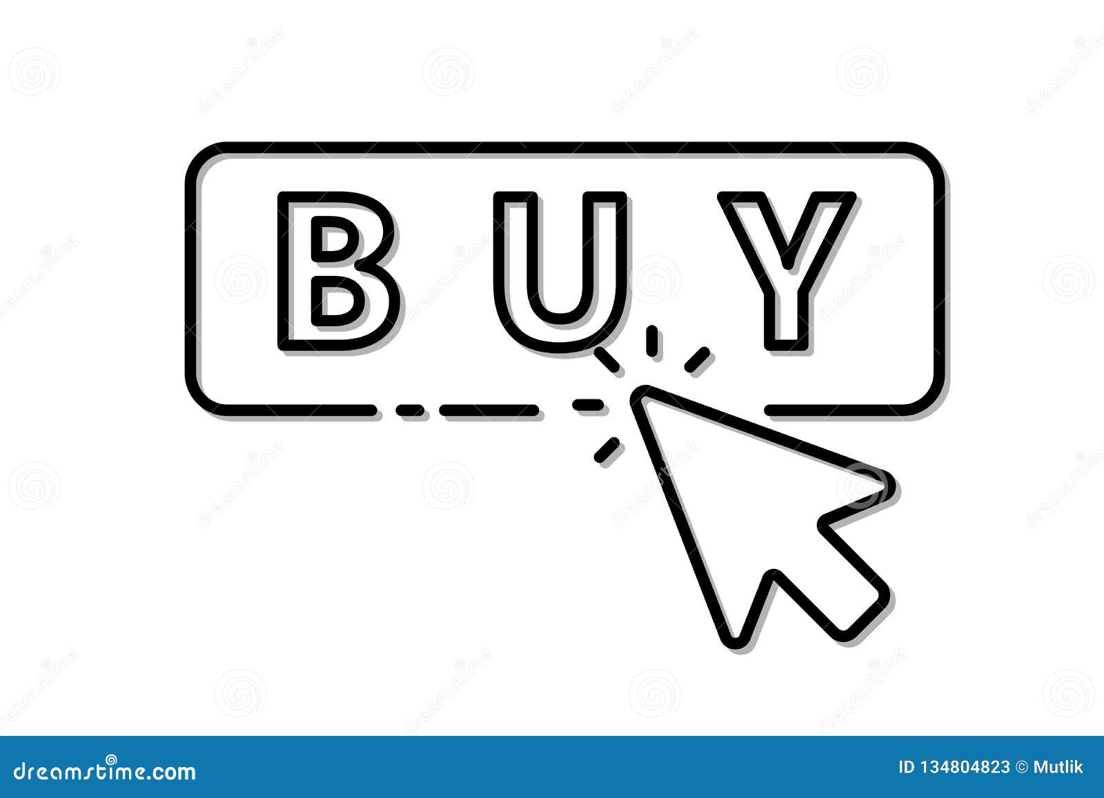 Icon Mouse Click on Buy Button. Vector Stock Vector - Illustration of ...