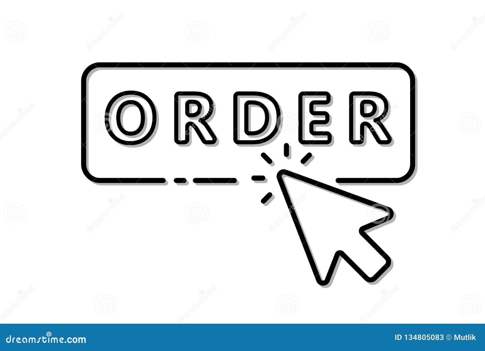 Icon Mouse Click on Buy Button. Vector Stock Vector - Illustration of ...