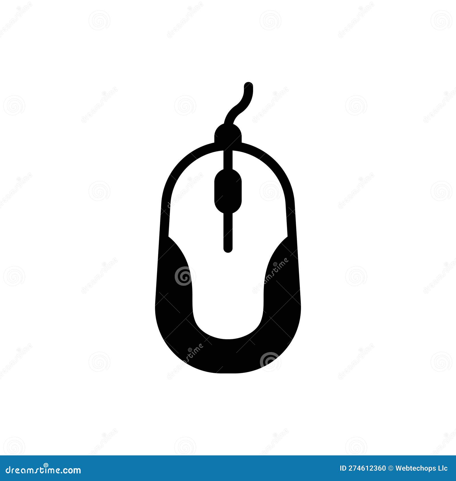 Black Solid Icon for Mouse, Scroll and Wireless Stock Vector ...
