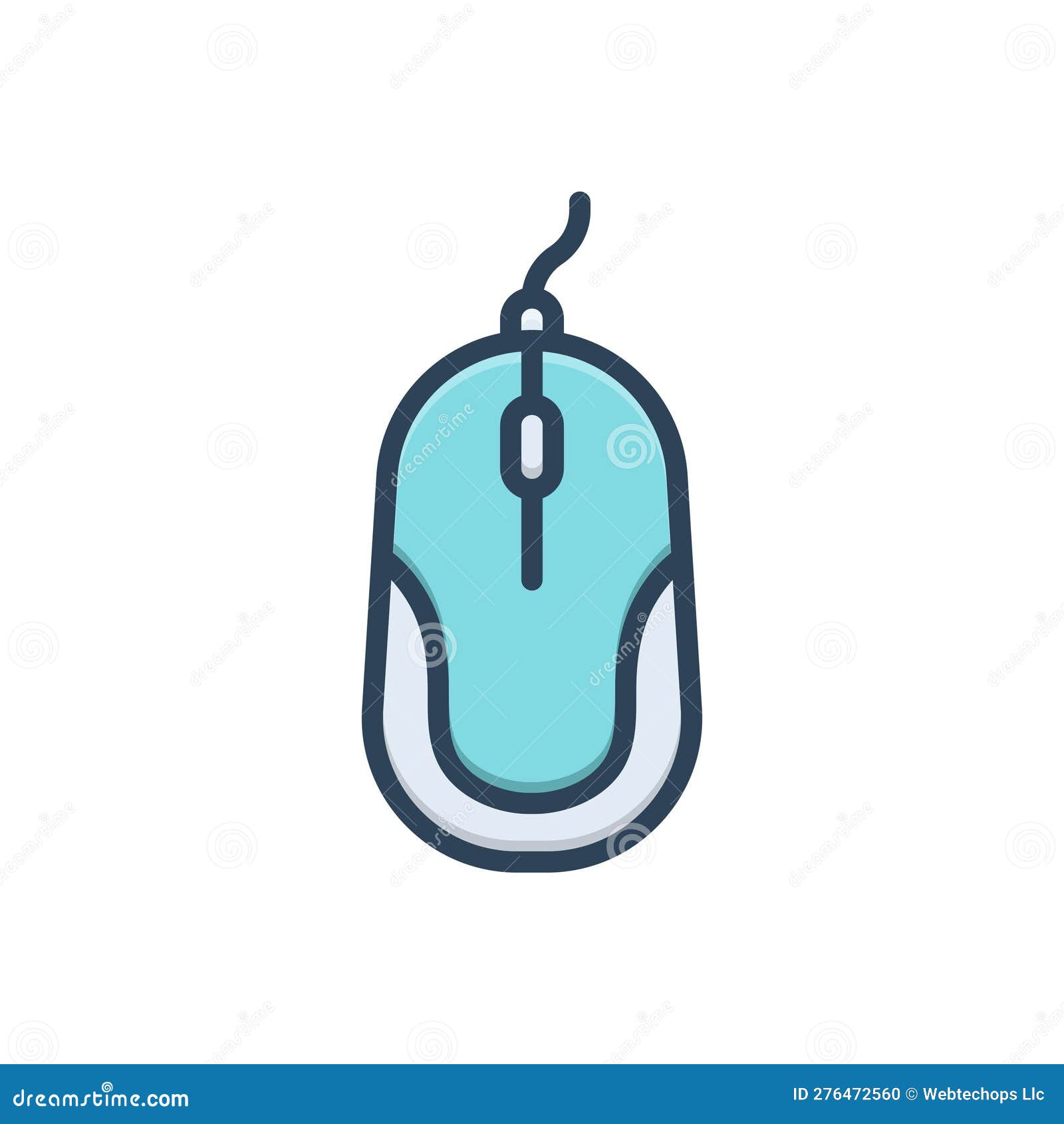 Mouse Scroll Up Icon In Glass Sphere Buttons Vector Illustration ...