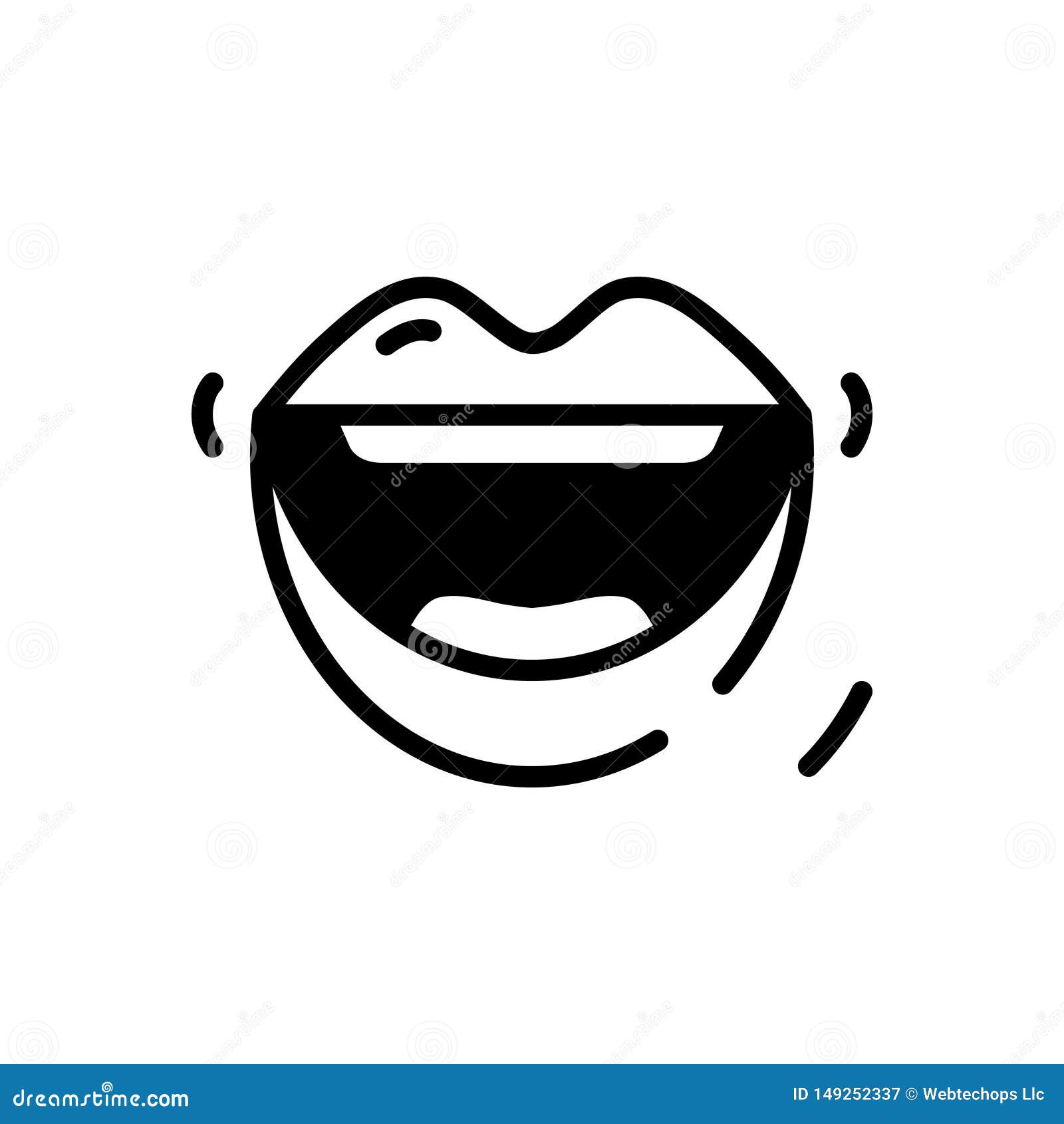 Black Solid Icon for Mouth, Maw and Kisser Stock Vector - Illustration ...
