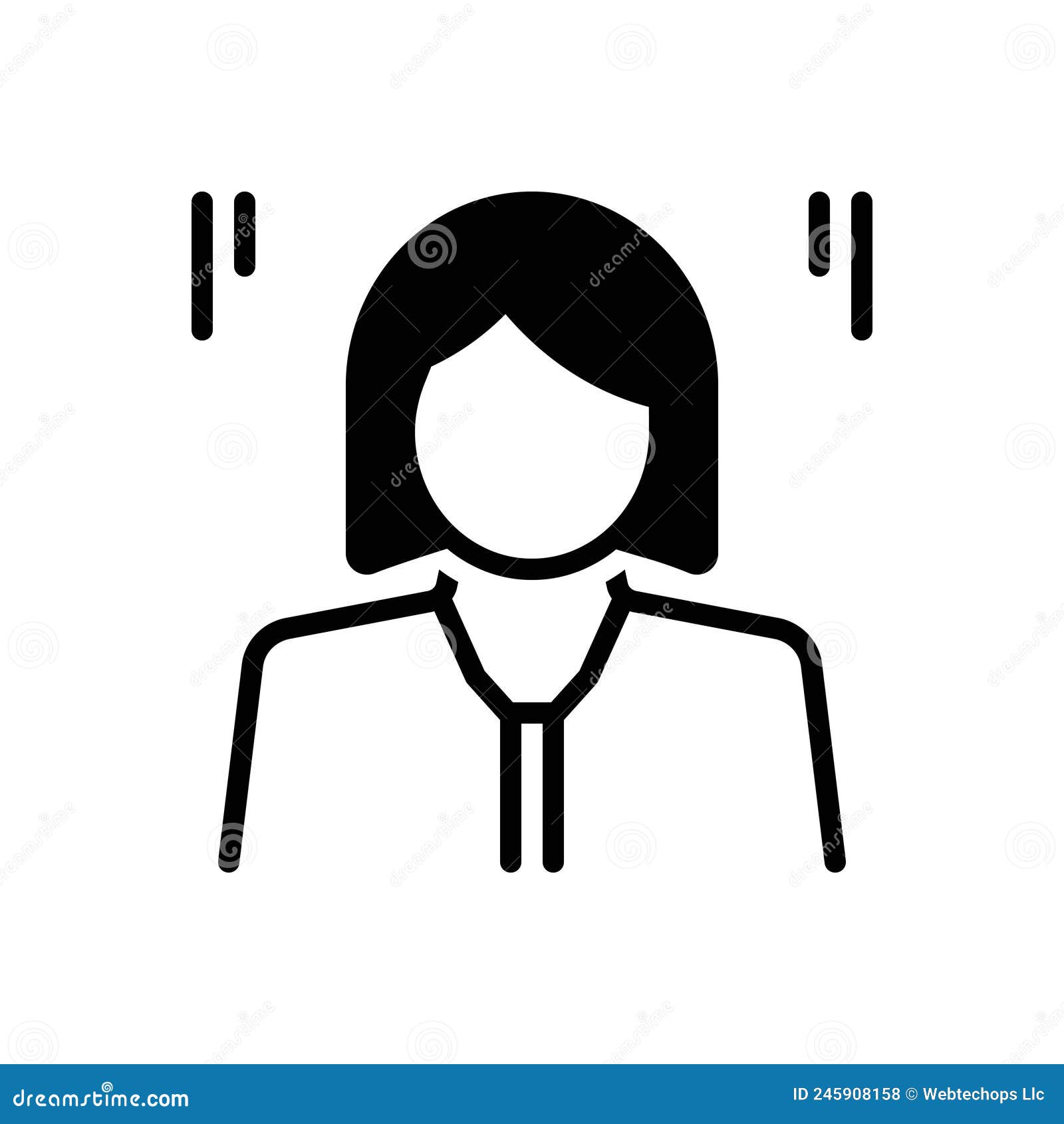 Black Solid Icon for Mrs, Madame and Daughter Stock Vector ...