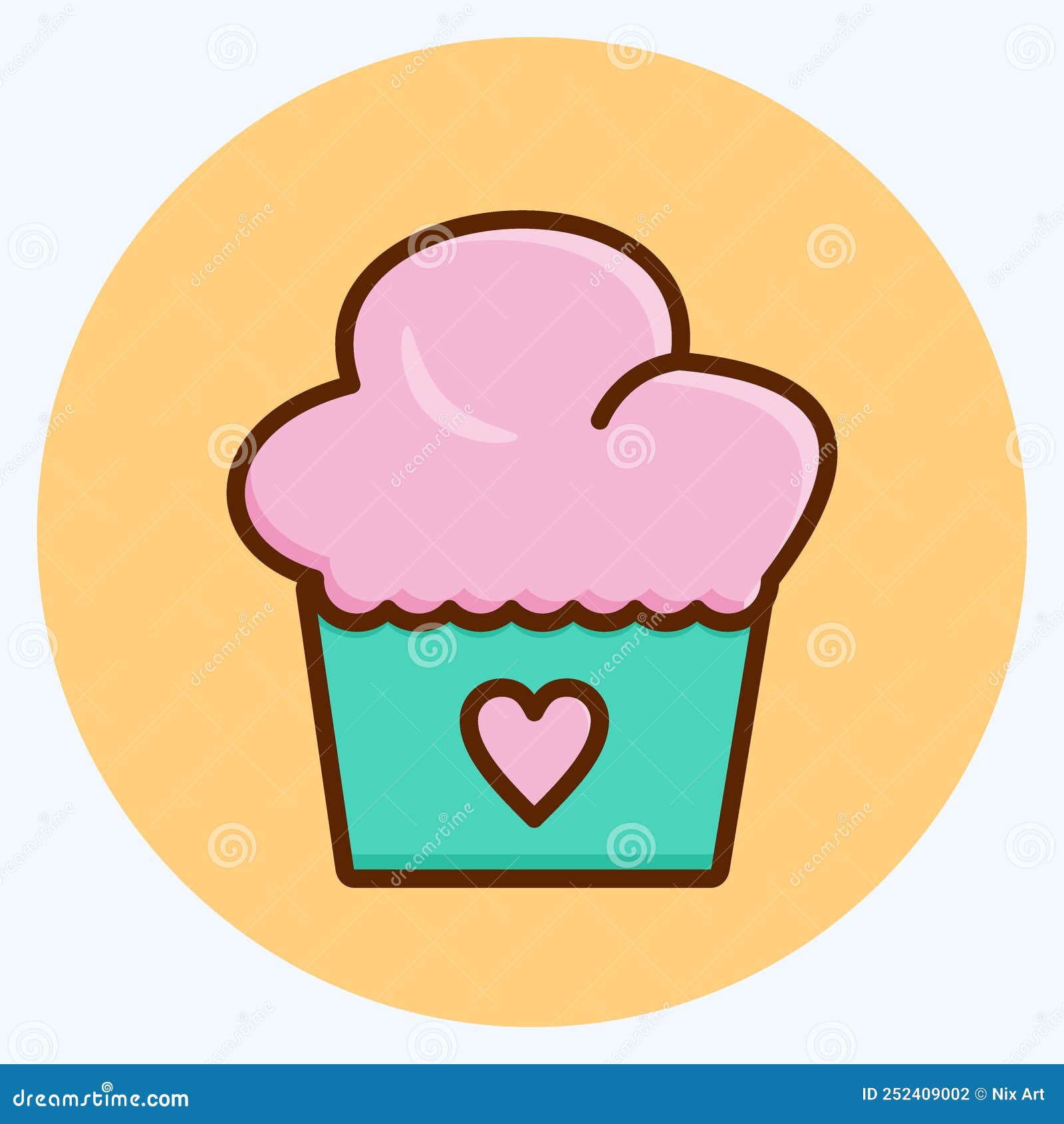 Icon Muffin. Suitable for Bakery Symbol. Flat Style. Simple Design ...