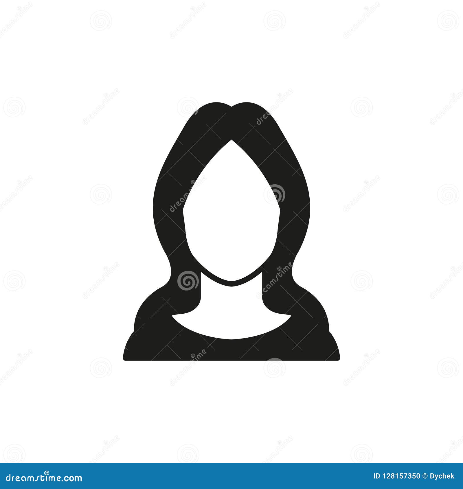 Icon Mujer Ejemplo Simple Del Vector Ilustración del Vector ...