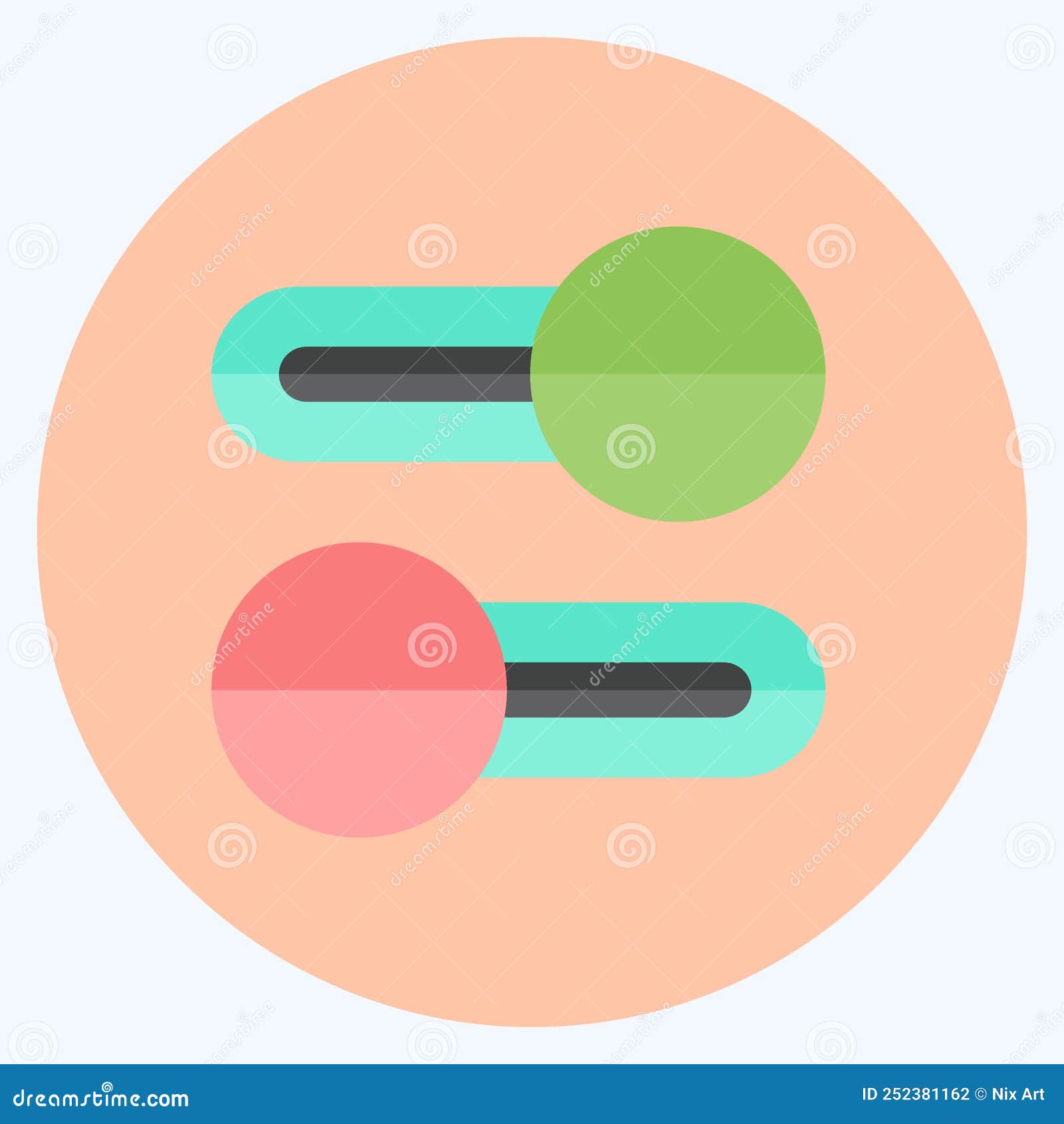 Icon Multiple Switches. Suitable for Web Interface Symbol. Flat Style ...