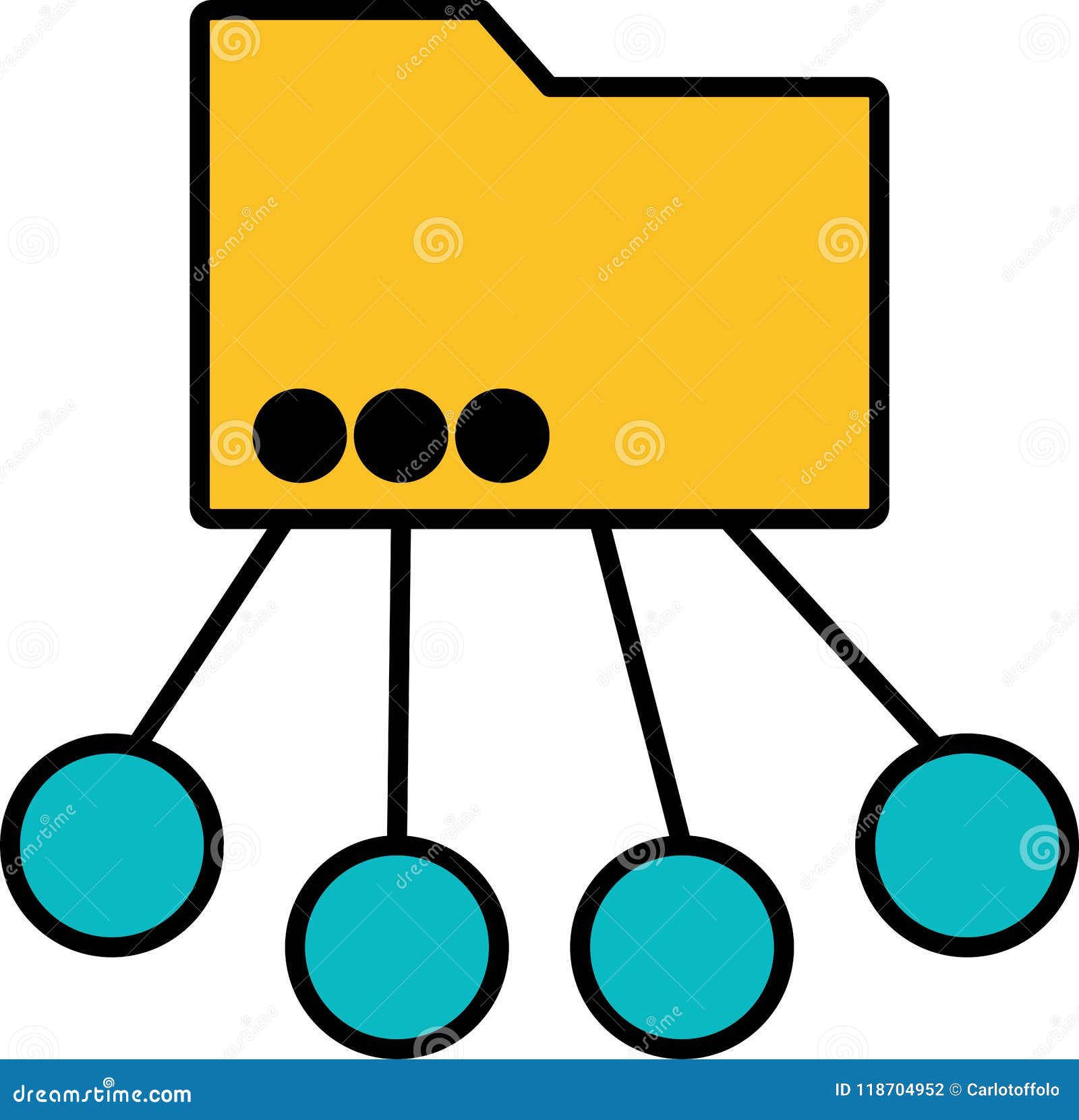 Icon - Multipurpose Folder - Vector Stock Vector - Illustration of sign ...