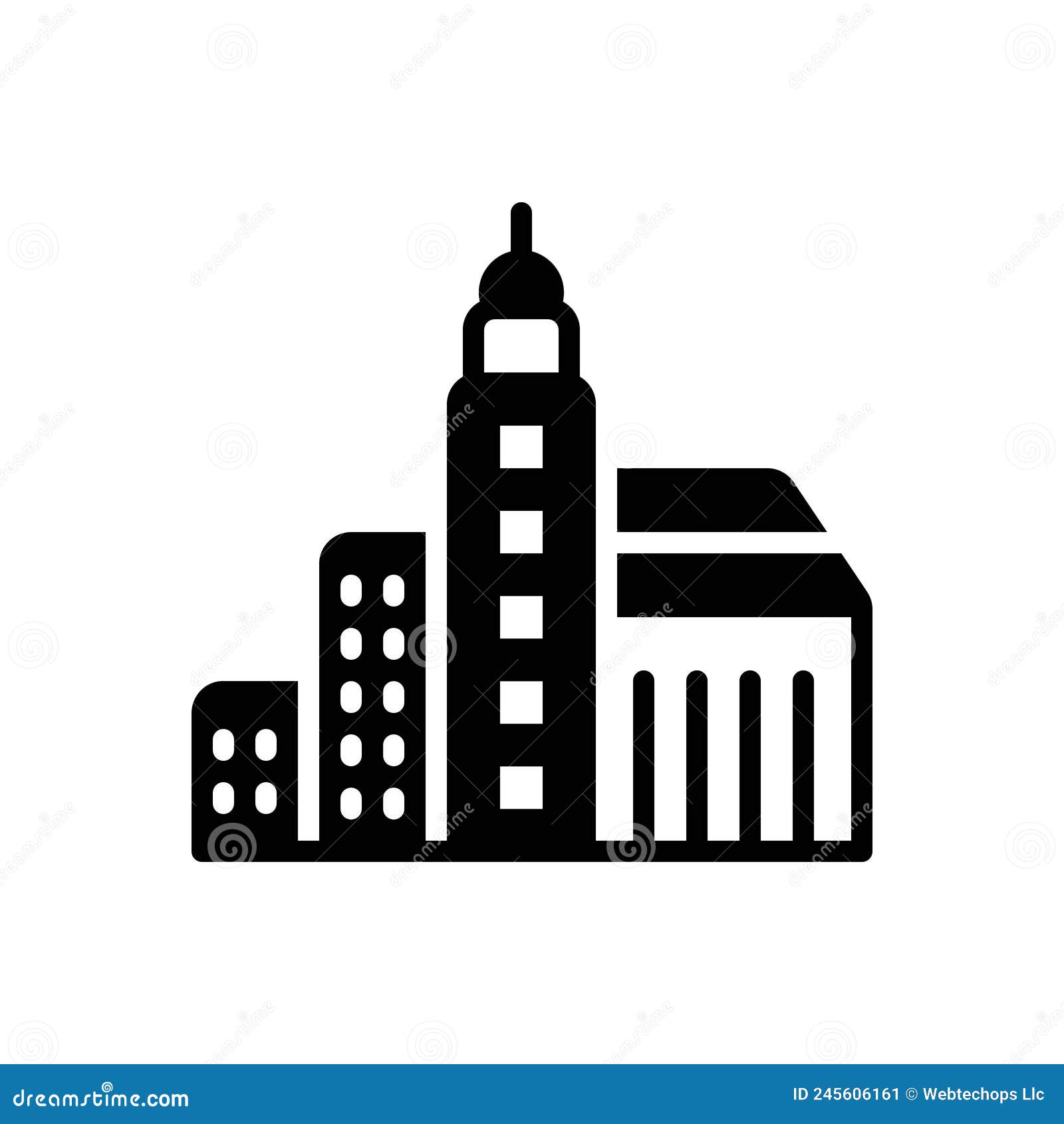 Black Solid Icon for Munich, German and Building Stock Vector ...