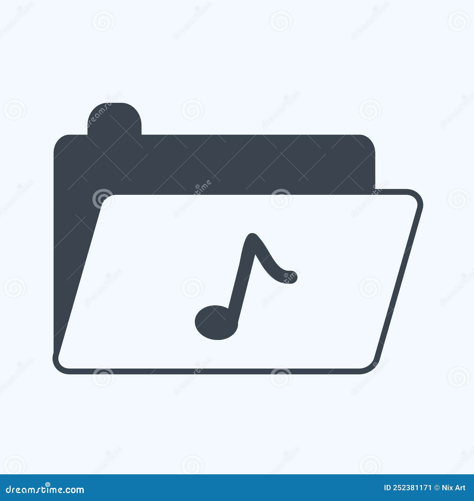 Icon Music Folder. Suitable for Music Symbol. Glyph Style. Simple ...