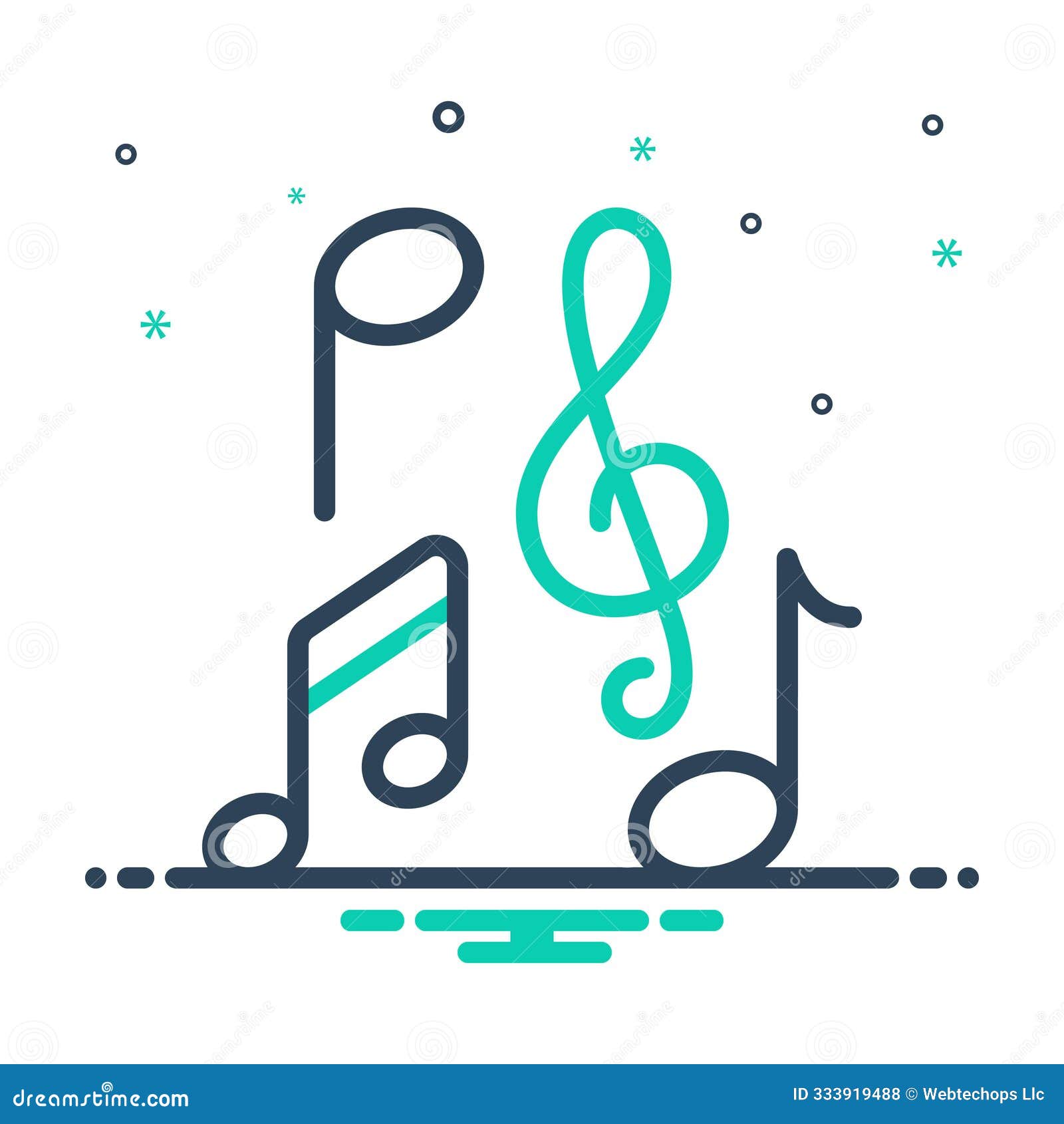 Mix Icon for Musical Note, Notation and Clefs Stock Vector ...