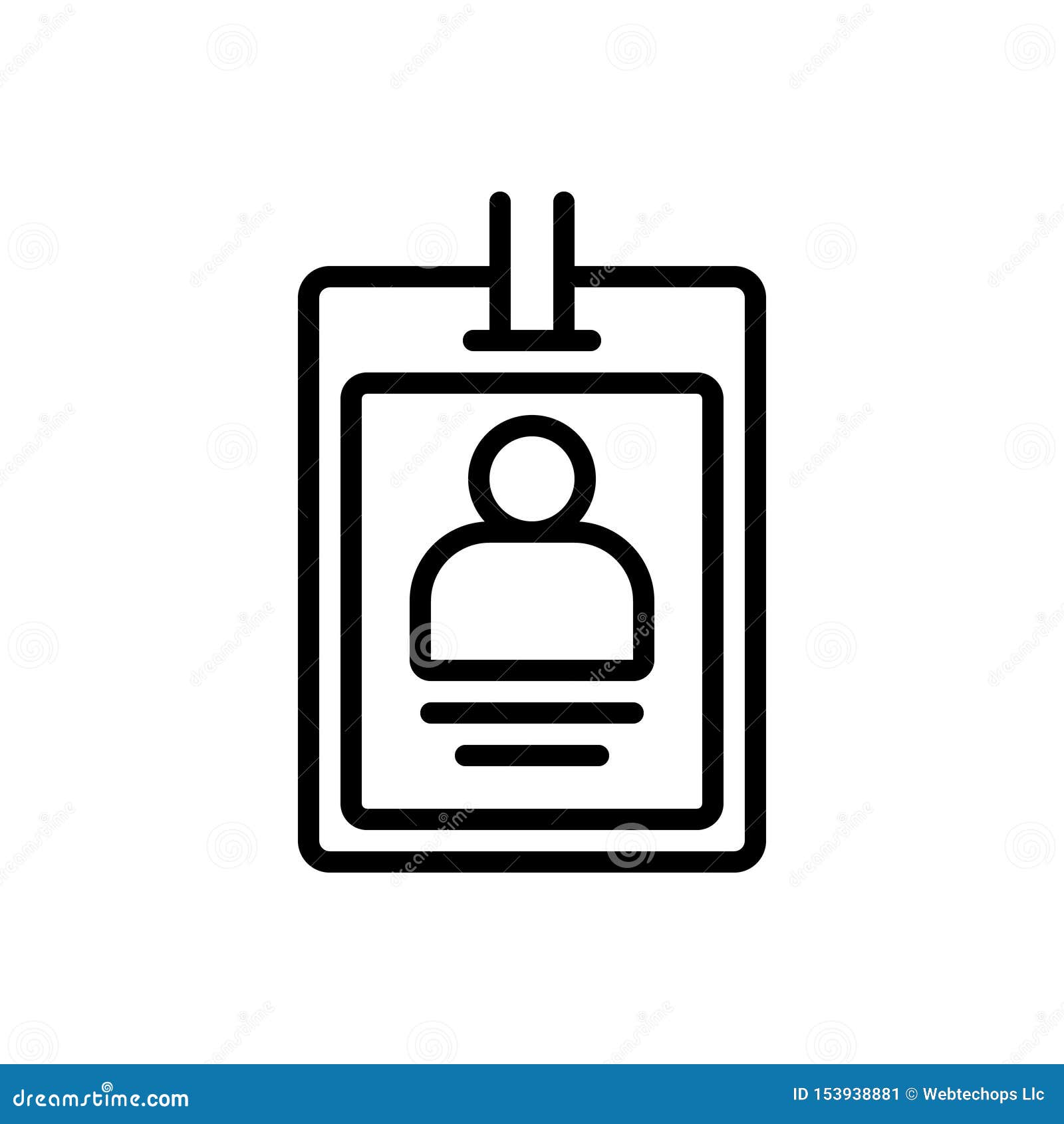 Black Line Icon for Name, Moniker and Appellation Stock Vector ...