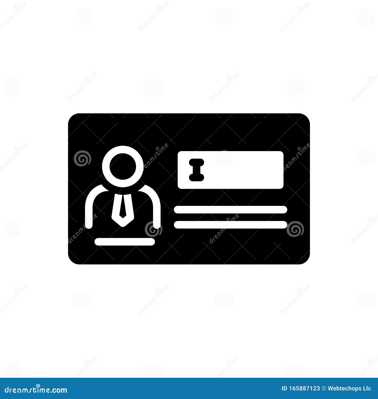 Black Solid Icon for Name, Title and First Stock Vector - Illustration ...