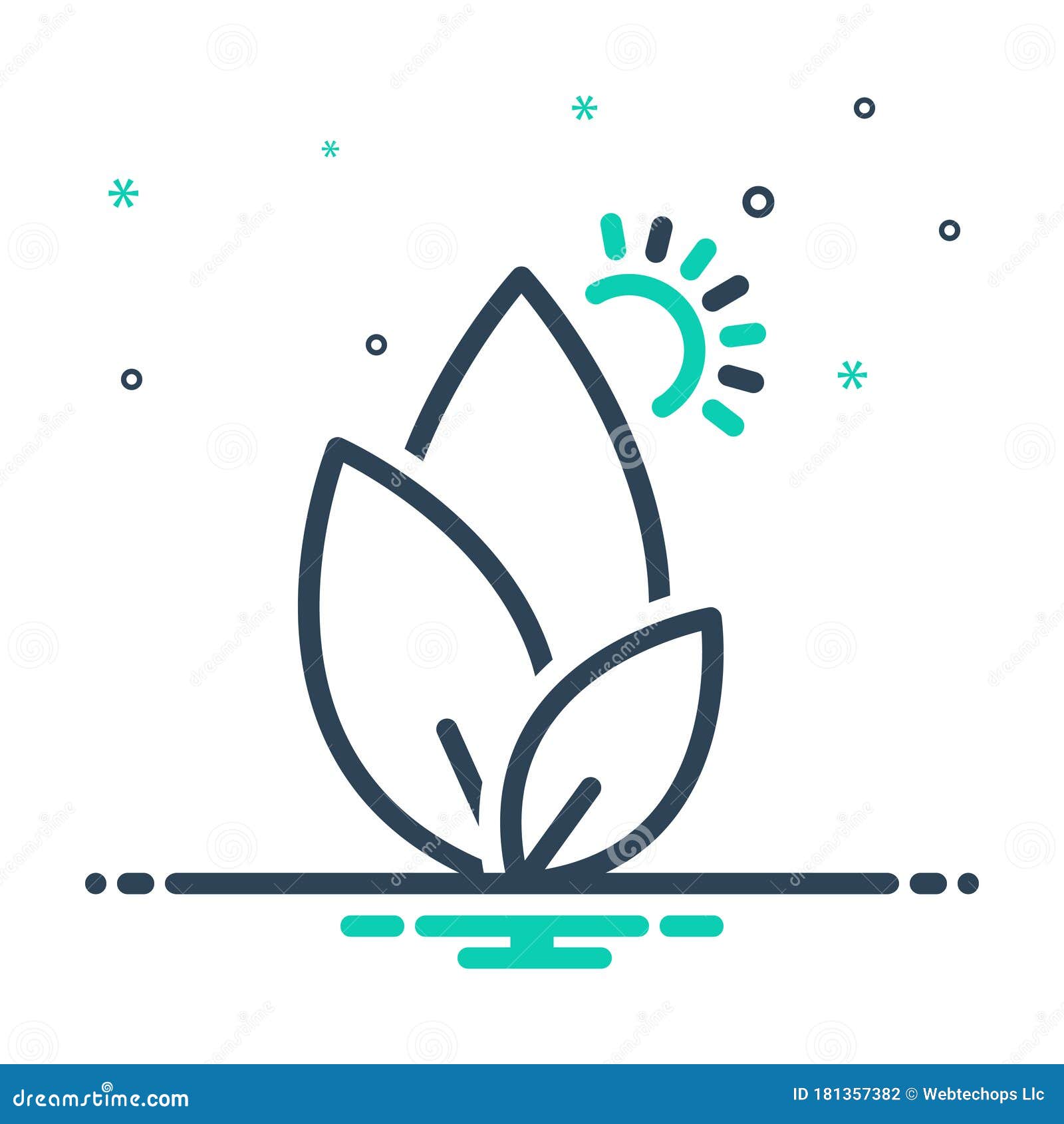 Mix Icon for Naturally, by Nature and Herbal Stock Vector ...