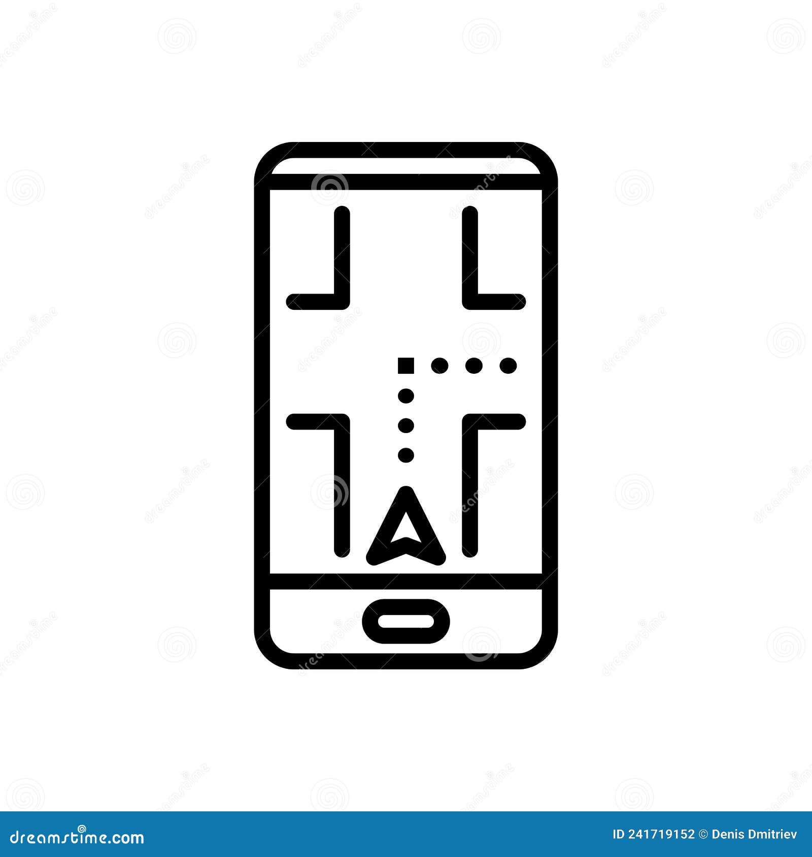 Icon Navigation, Route, Location on Mobile Phone Screen. Direction of ...