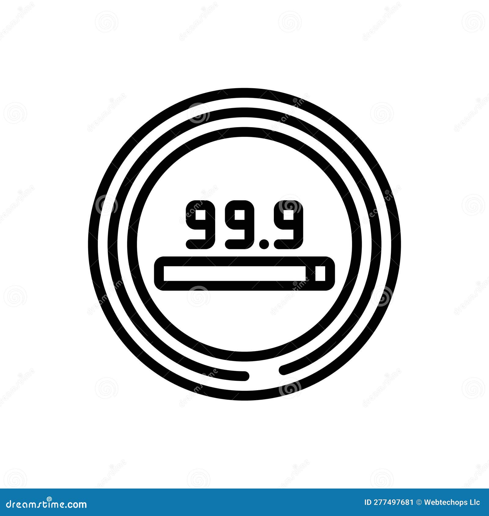 Black Line Icon for almost, Nearly and Progress Stock Vector ...