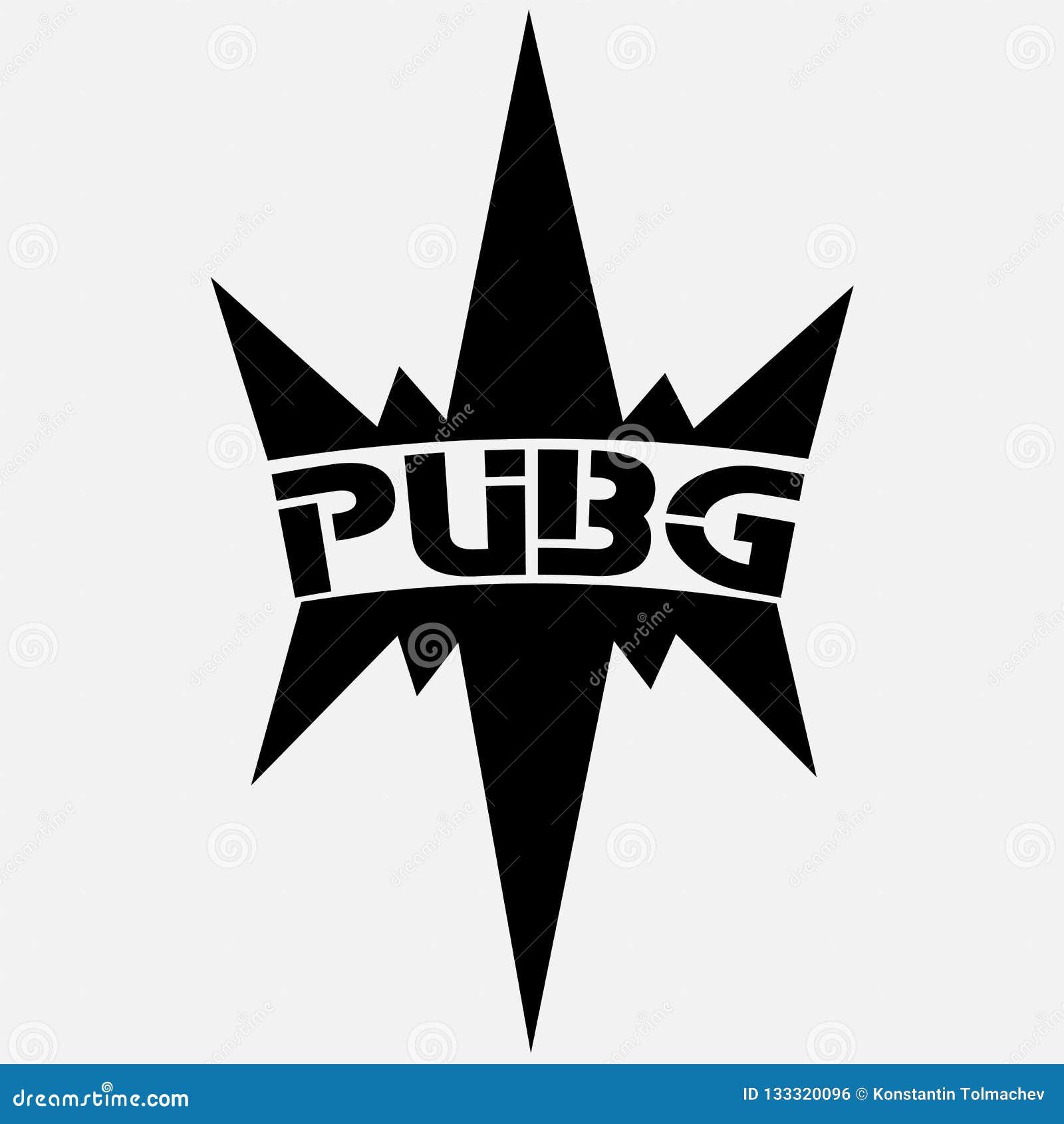 Icon for the Network Game Pabg Unknown Player Crown Typography Stock ...