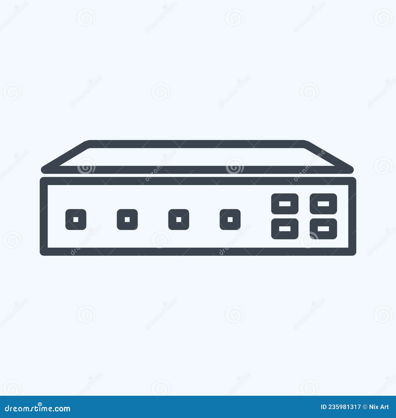 Icon Networking Switch - Line Style,Simple Illustration,Editable Stroke ...